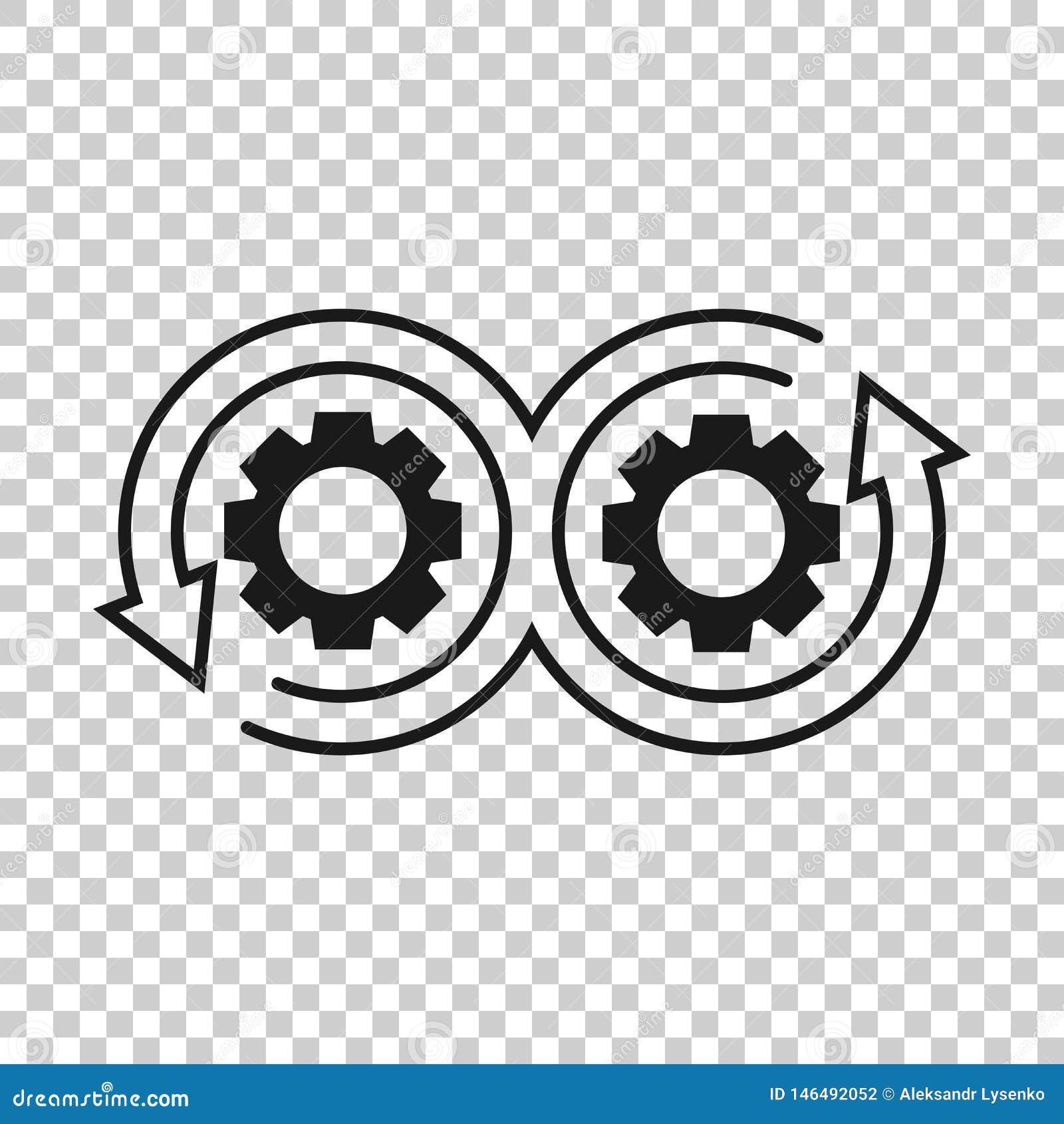Development Icon in Transparent Style. Devops Vector Illustration on ...
