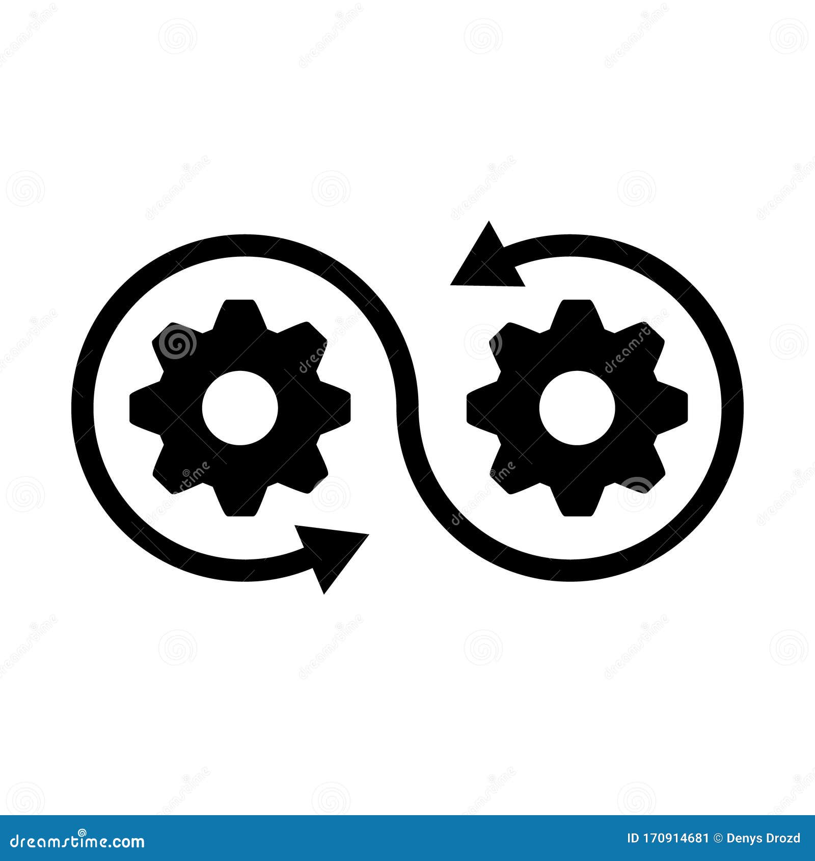 Development Icon in Transparent Style. Devops Vector Illustration on ...