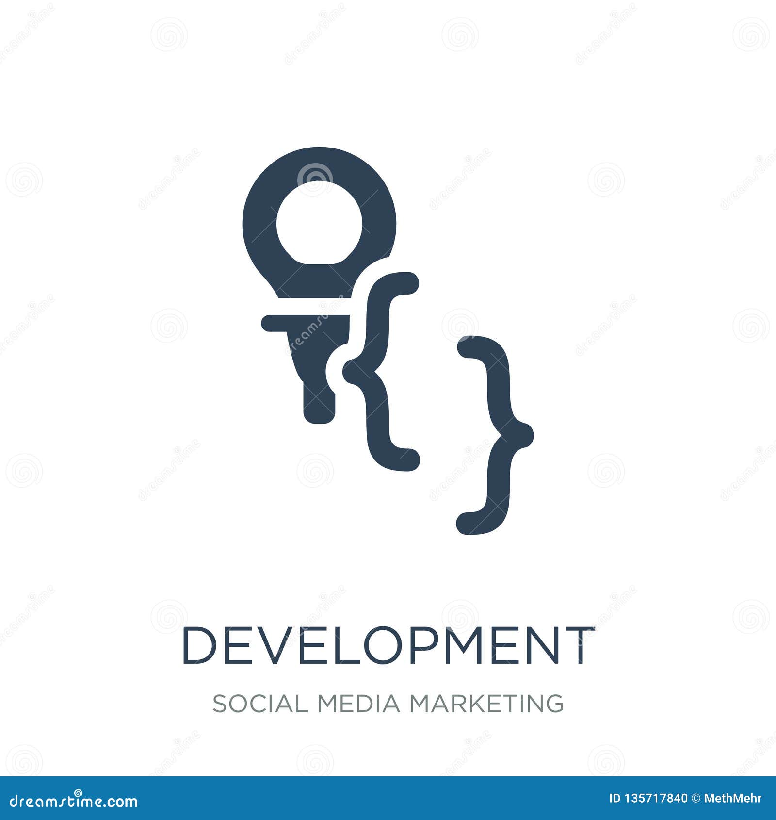 Development Icon in Trendy Design Style. Development Icon Isolated on ...