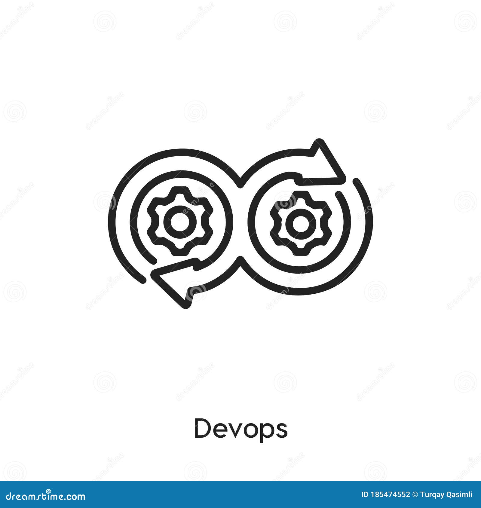 Devops Symbol Flat Vector Illustration Isolated On Background Software