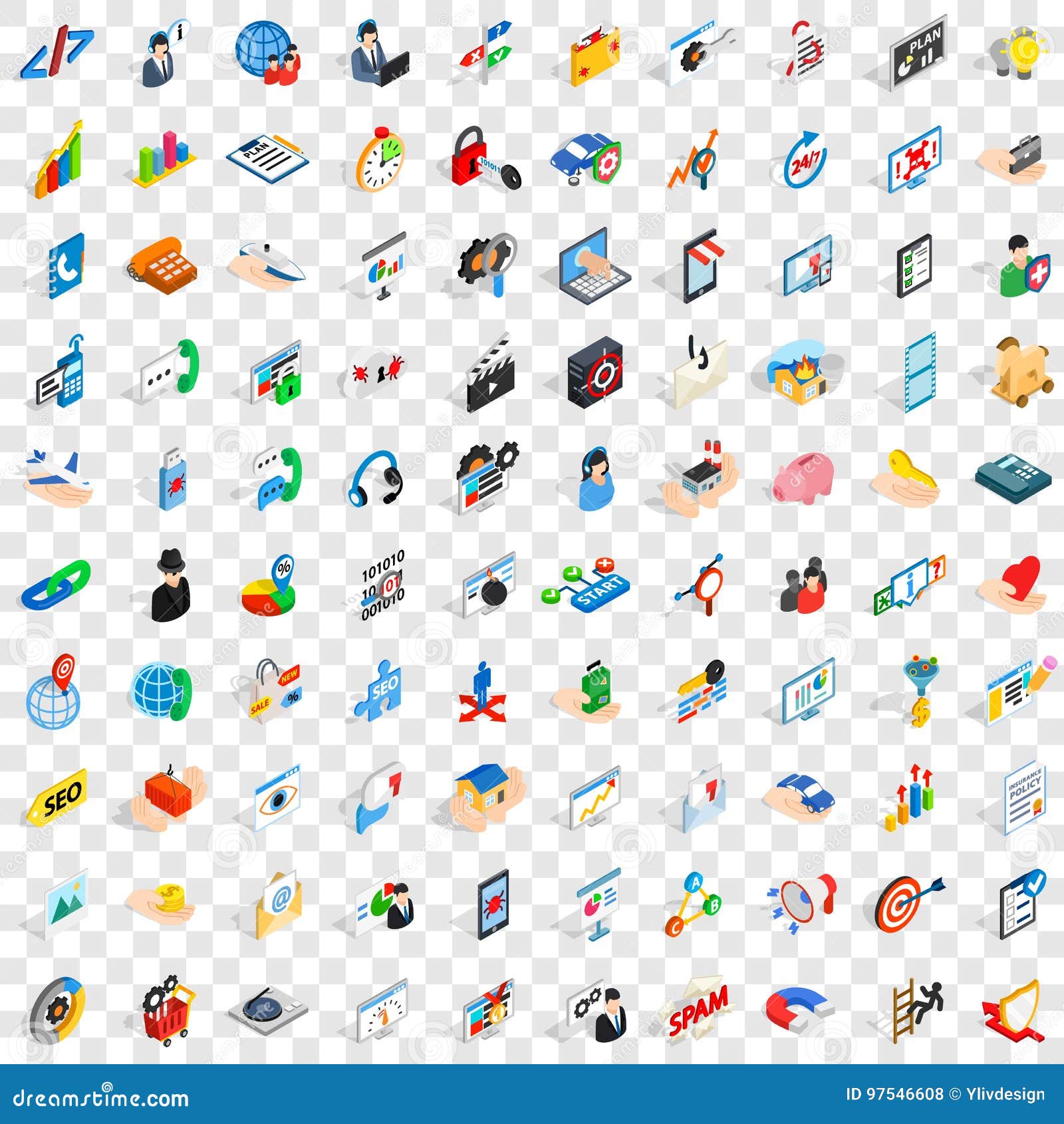 100 Development Icons Set, Isometric 3d Style Stock Vector ...