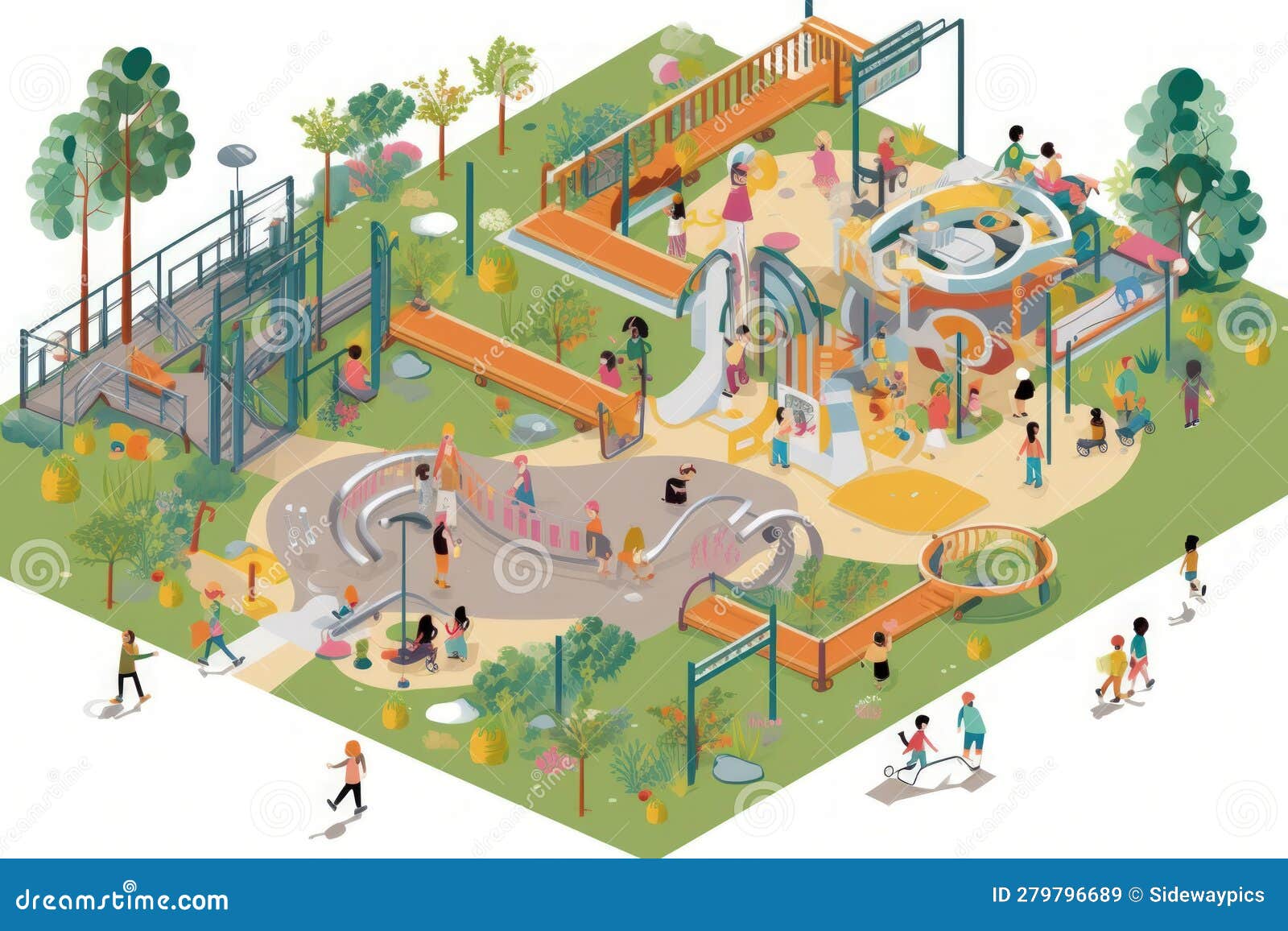 Inclusive Playgrounds Stock Illustrations – 4 Inclusive Playgrounds ...