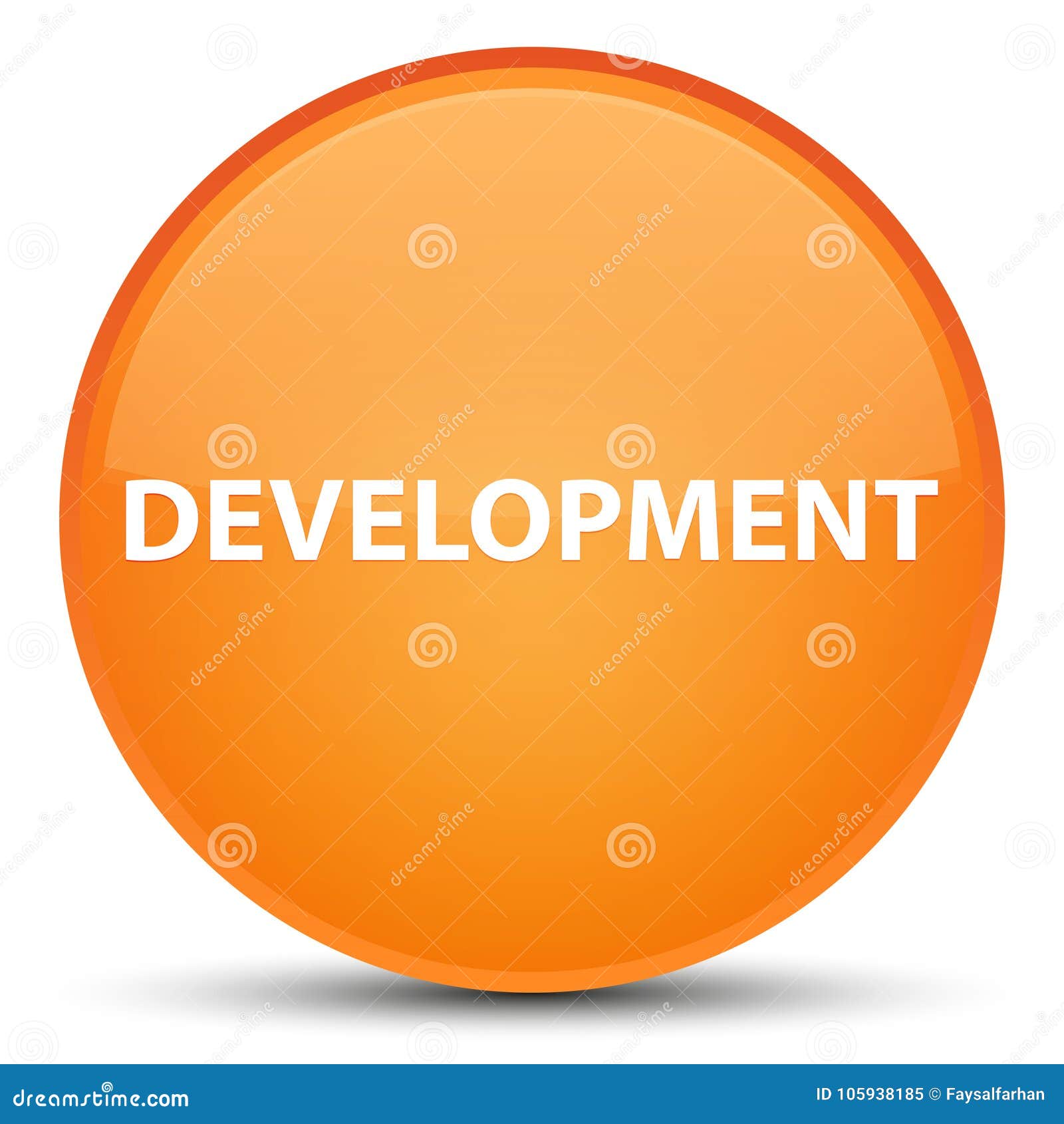 Development Special Orange Round Button Stock Illustration ...