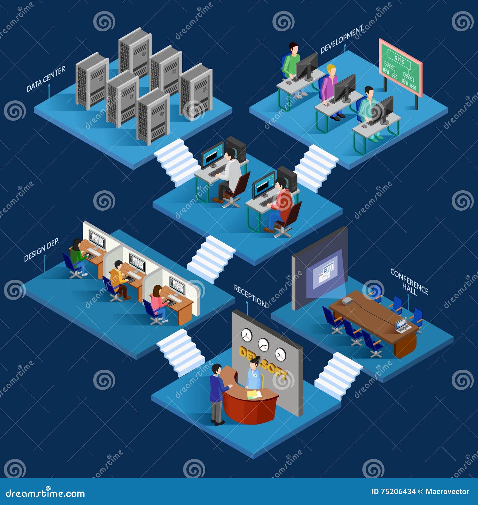 Development Isometric Decorative Icons Stock Vector - Illustration of ...