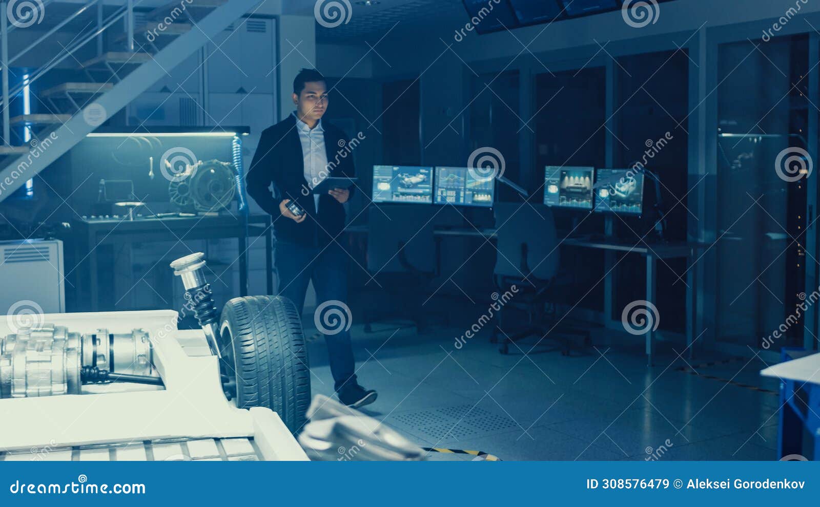 Development Laboratory Room with Professional Automotive Design ...