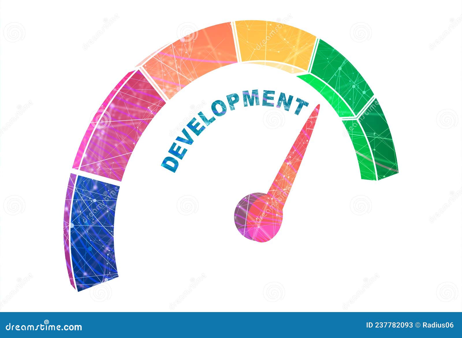 Development Level Meter. Economy and Financial Concept Stock ...