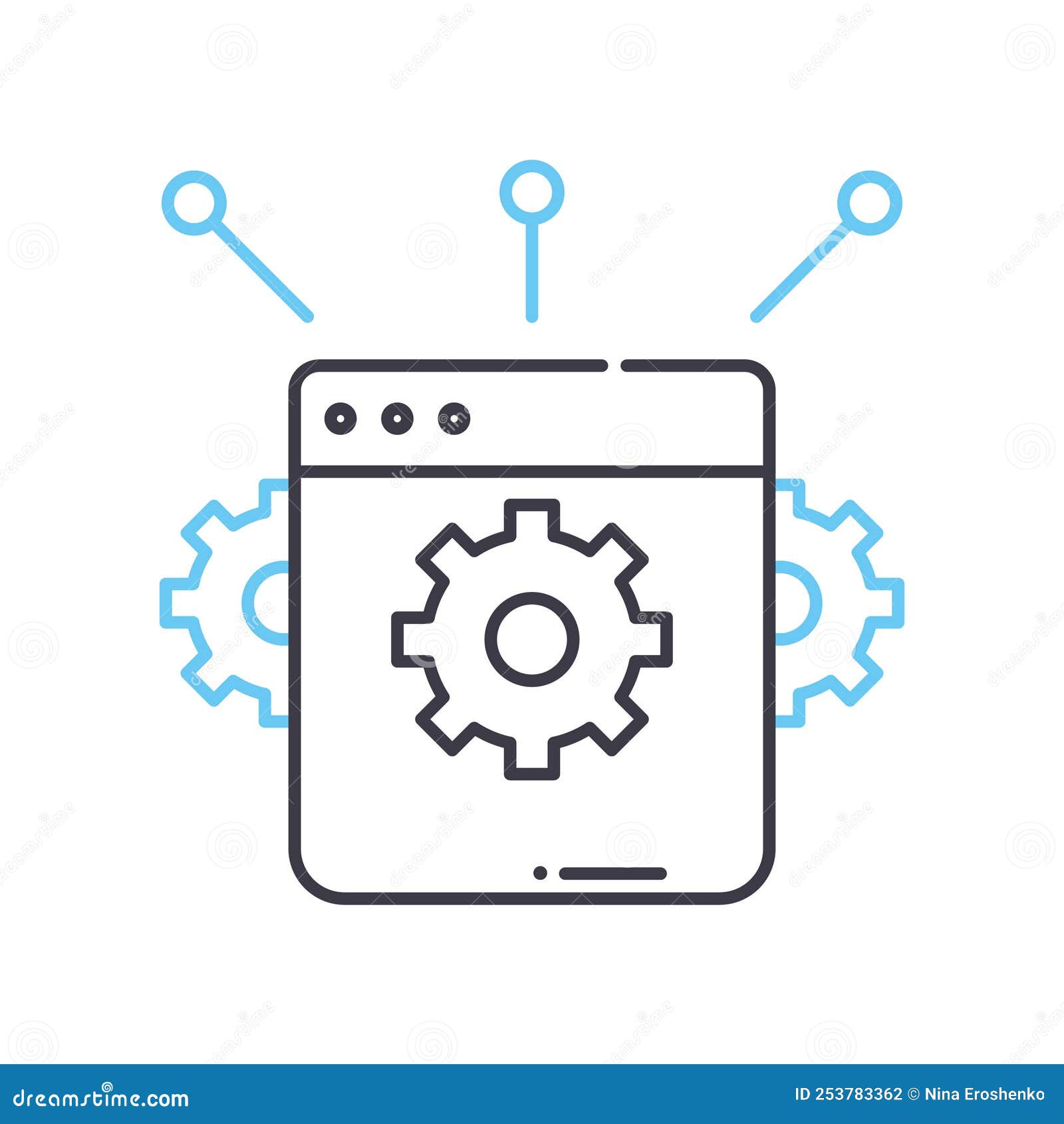 Development Line Icon, Outline Symbol, Vector Illustration, Concept ...