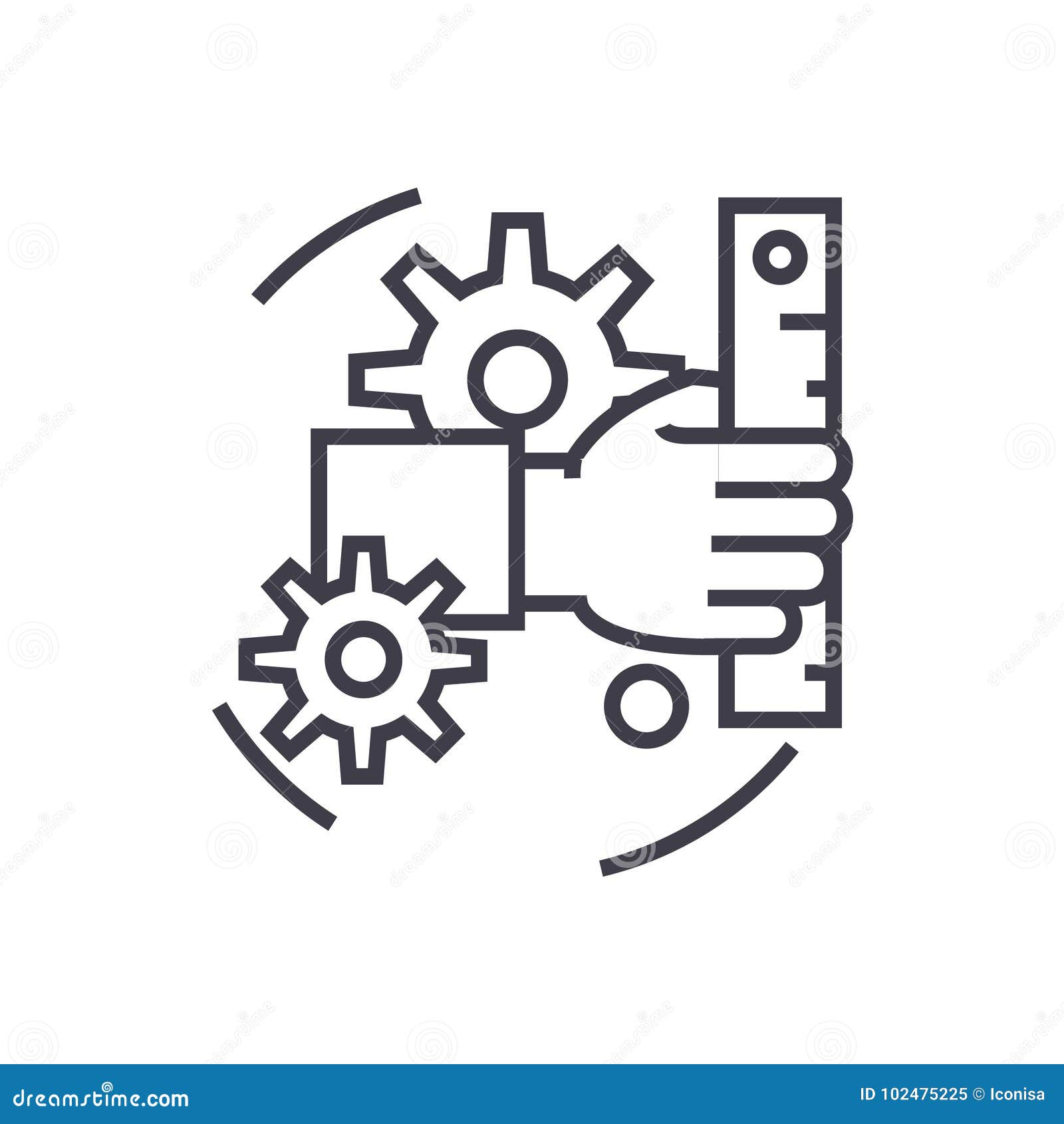 Development Linear Icon, Sign, Symbol, Vector on Isolated Background ...