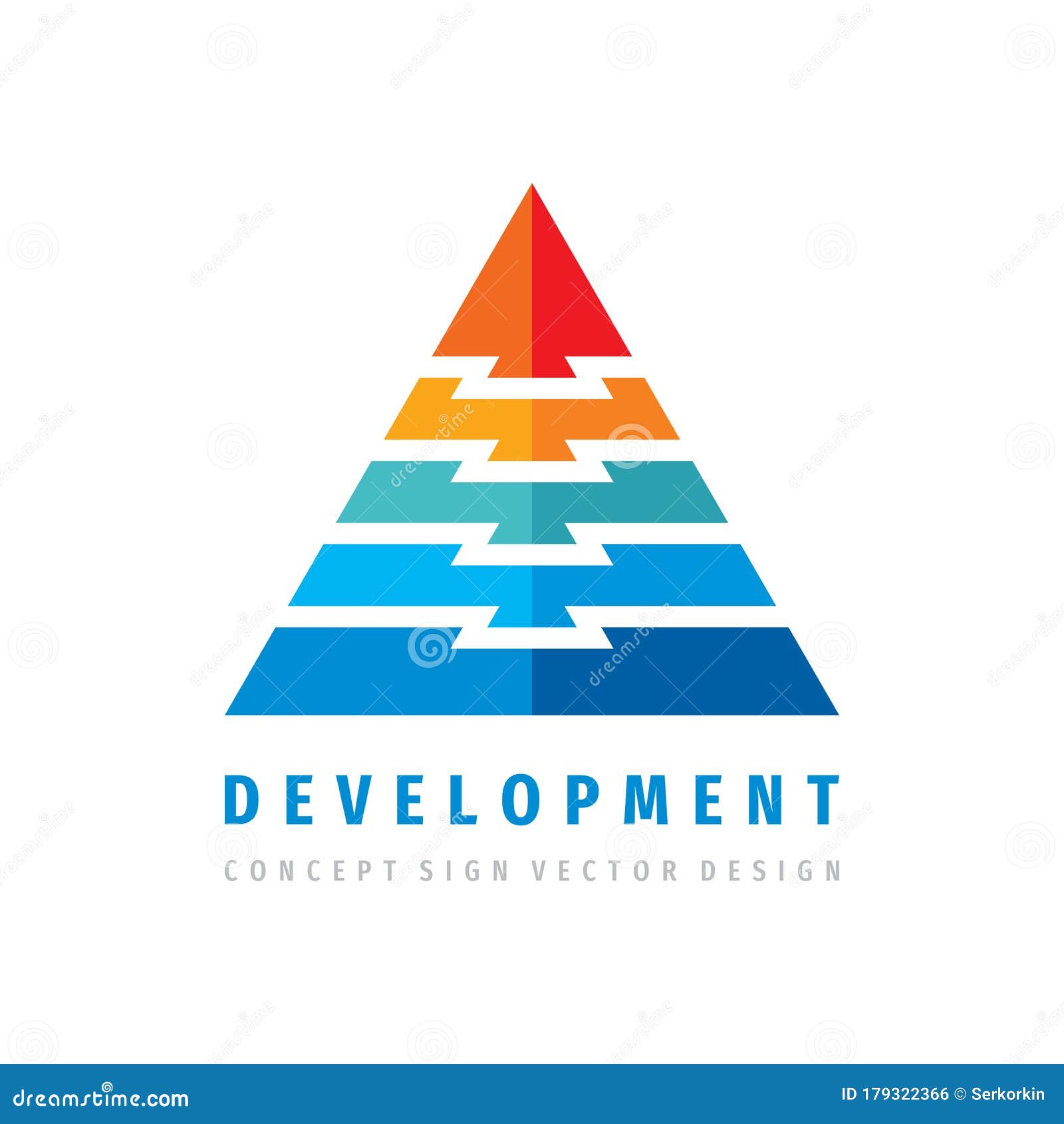 Development Logo Template Design. Progress Business Vector Symbol ...