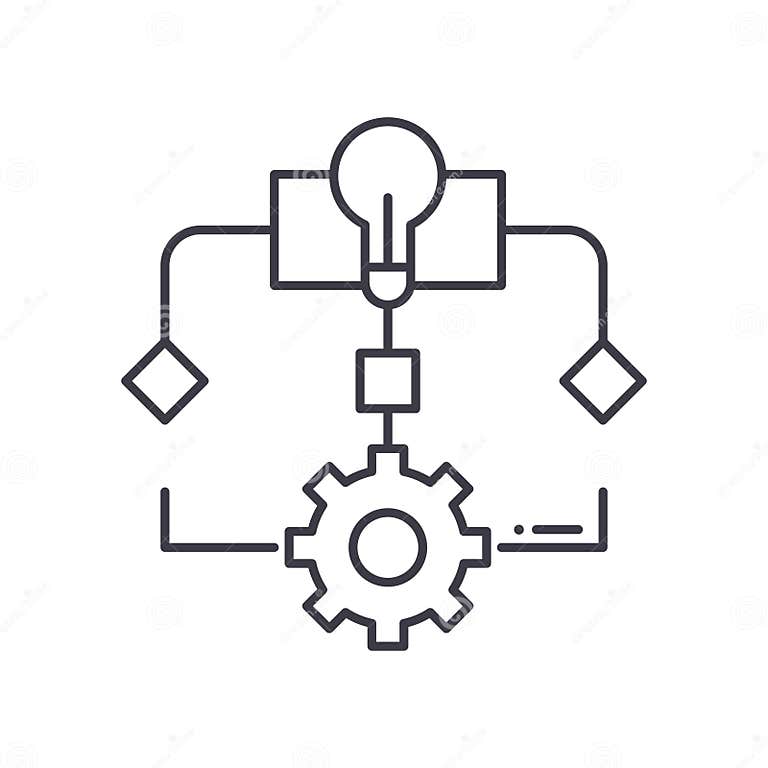 Development Methods Icon, Linear Isolated Illustration, Thin Line ...