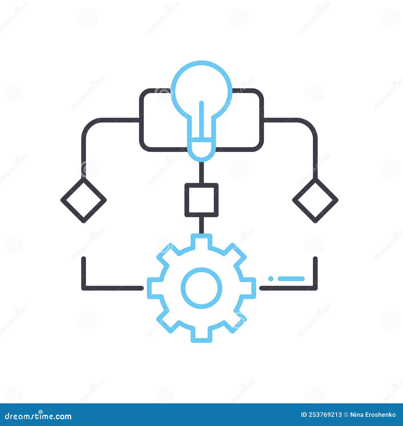 Development Methods Line Icon, Outline Symbol, Vector Illustration ...