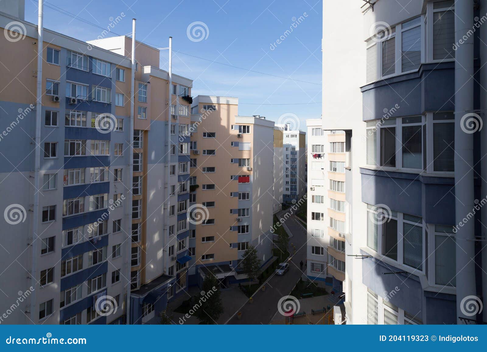 Development of New Modern Apartment Building Stock Image - Image of ...