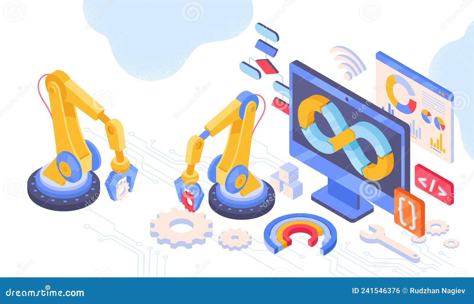 Development Operations Concept Stock Vector - Illustration of lifecycle ...