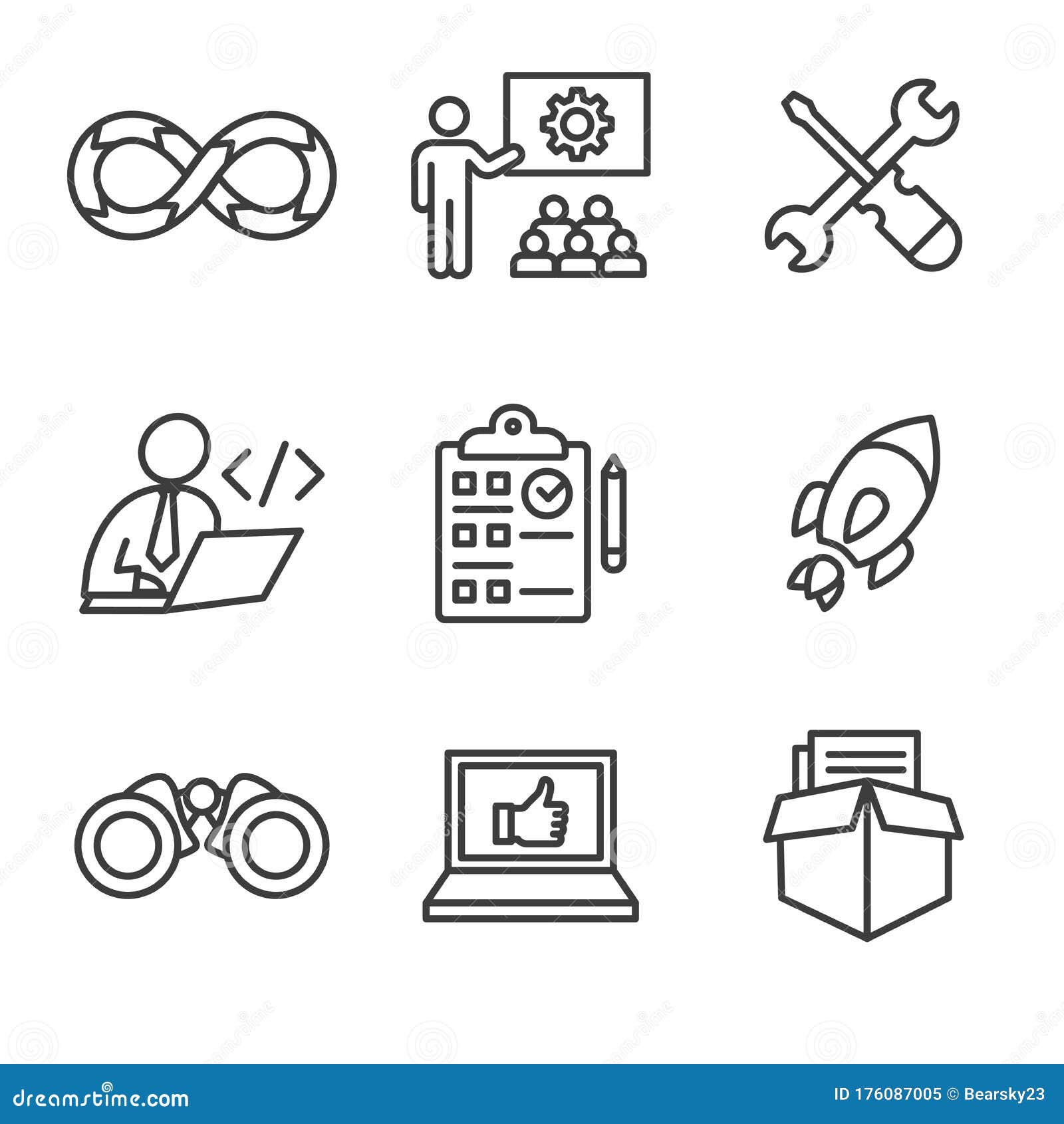Development Operations & Life Cycle - DevOps Icon Stock Vector ...