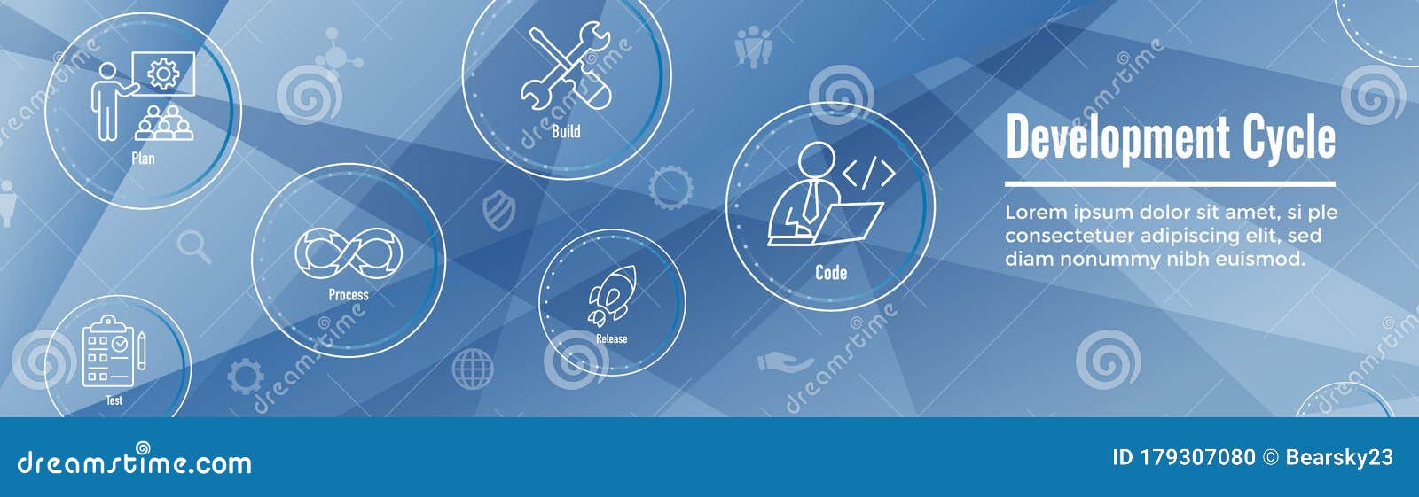 Development Operations & Life Cycle - DevOps Icon Stock Vector ...