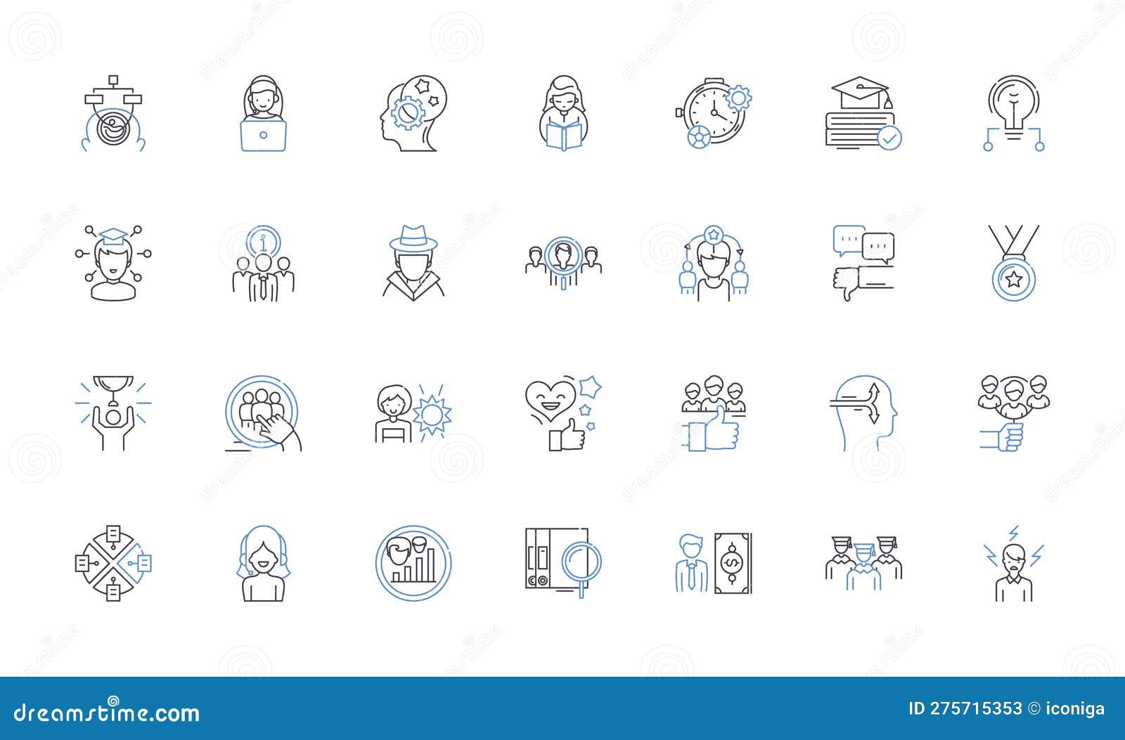 Development Line Icons Collection. Progress, Growth, Evolution ...