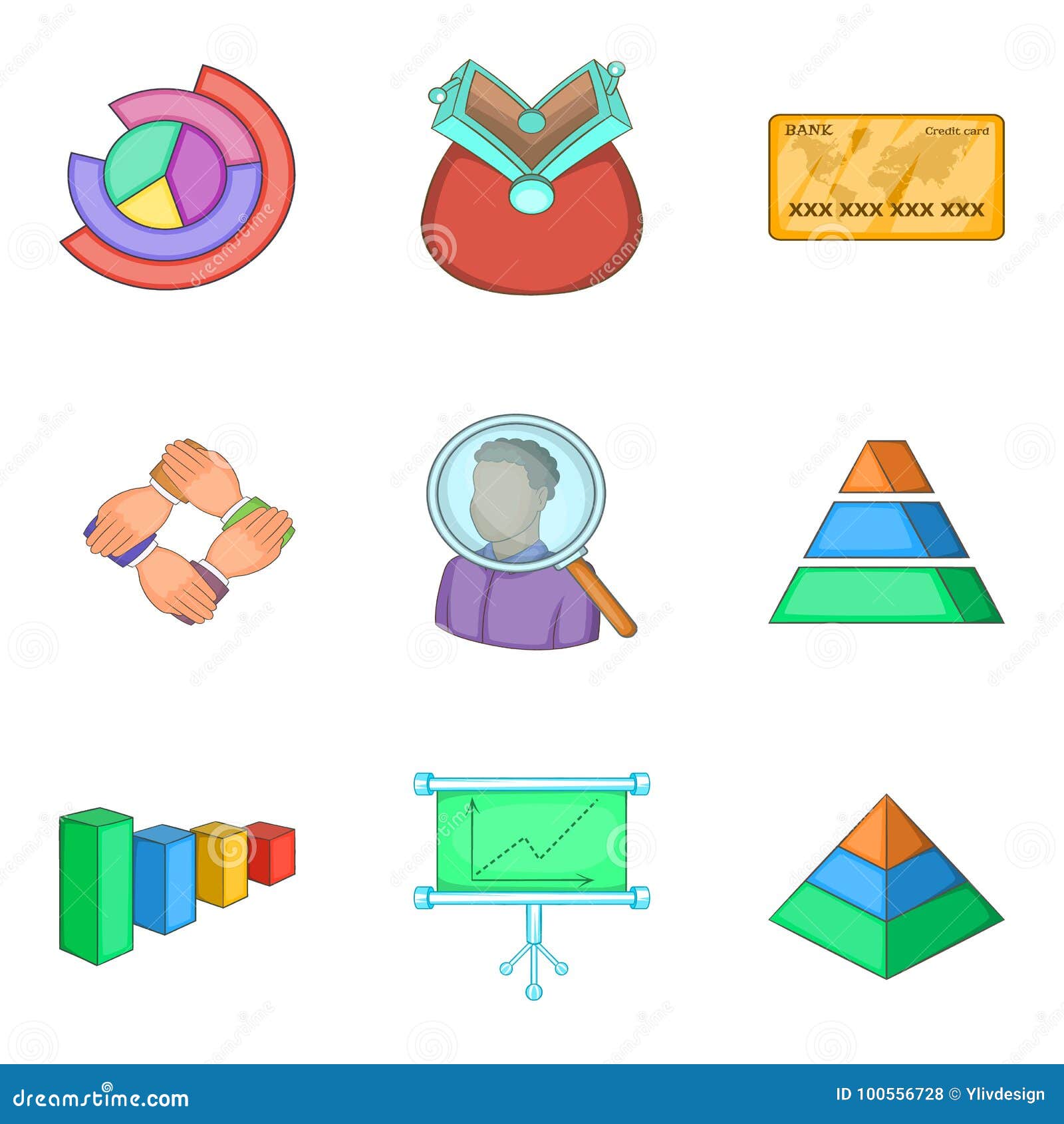 Development of Plan Icons Set, Cartoon Style Stock Vector ...