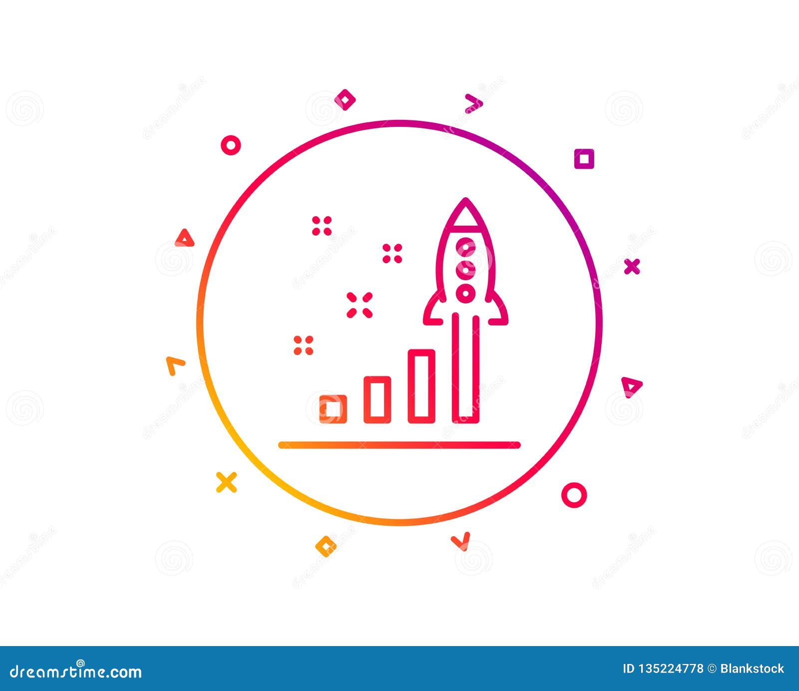 Development Plan Line Icon. Launch Startup Business Sign. Vector Stock ...