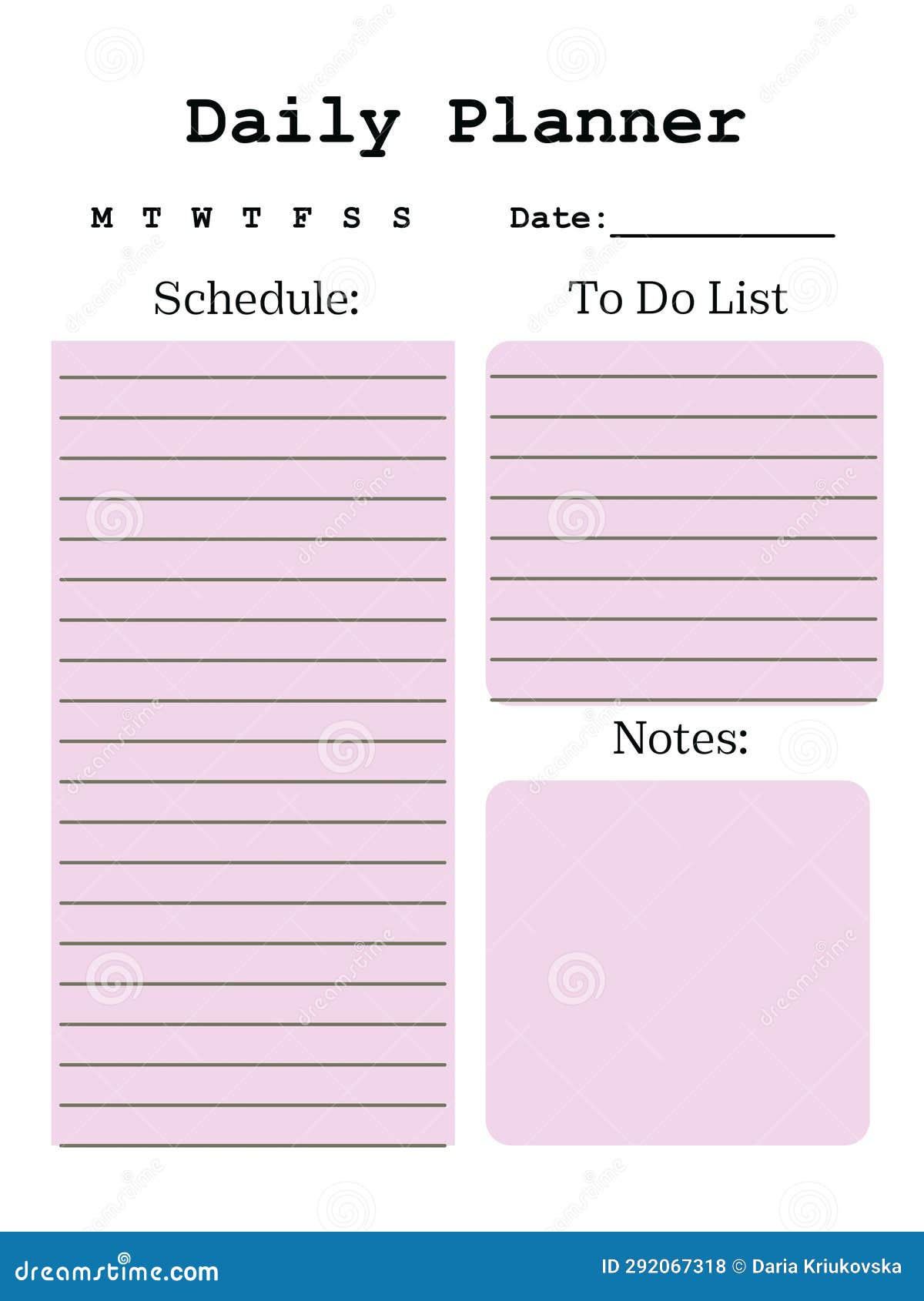 Modern, Classic Diary with Delicate, Pastel, Pink Elements Stock ...