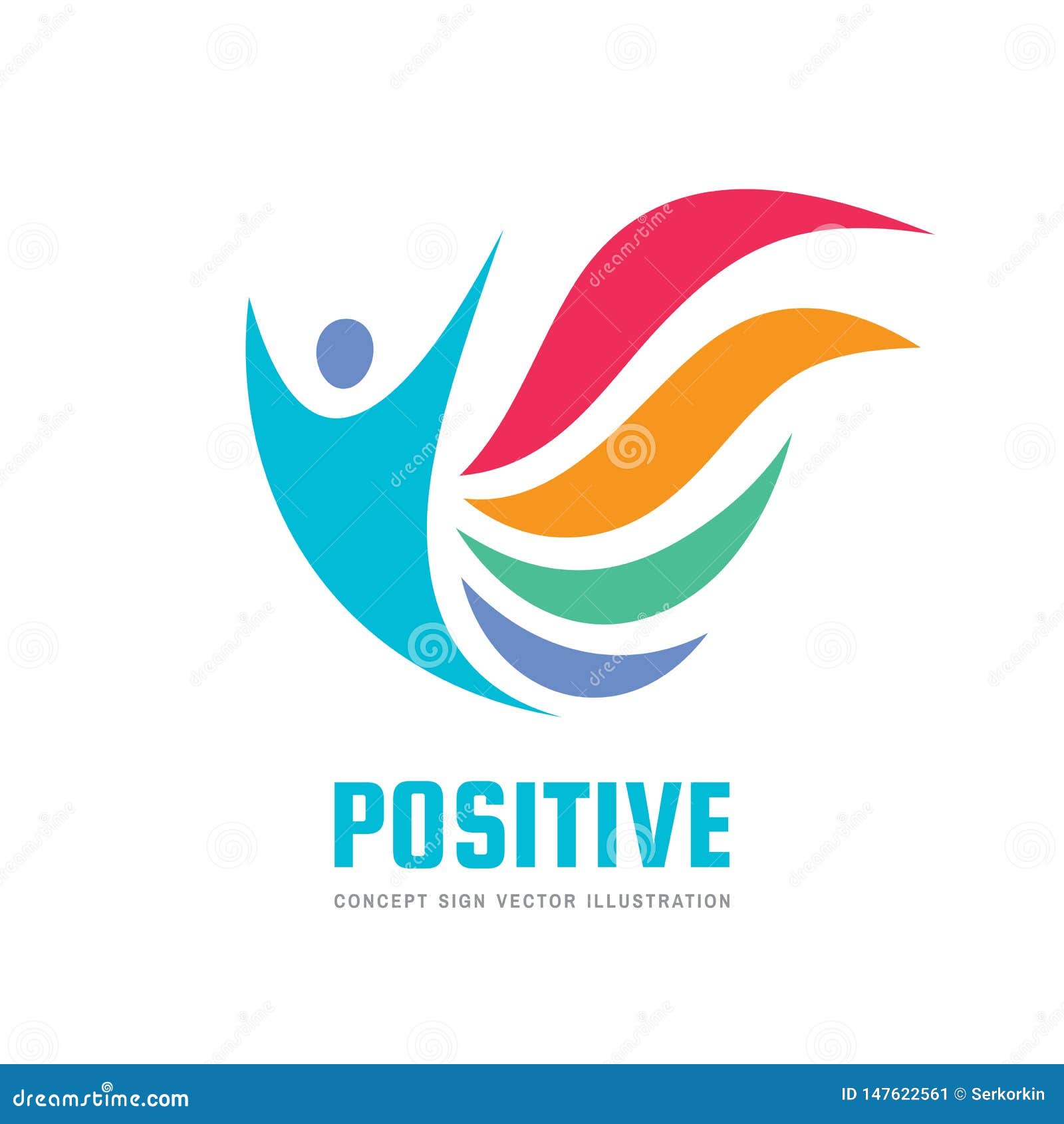 Development Positive - Concept Logo Template Vector Illustration ...