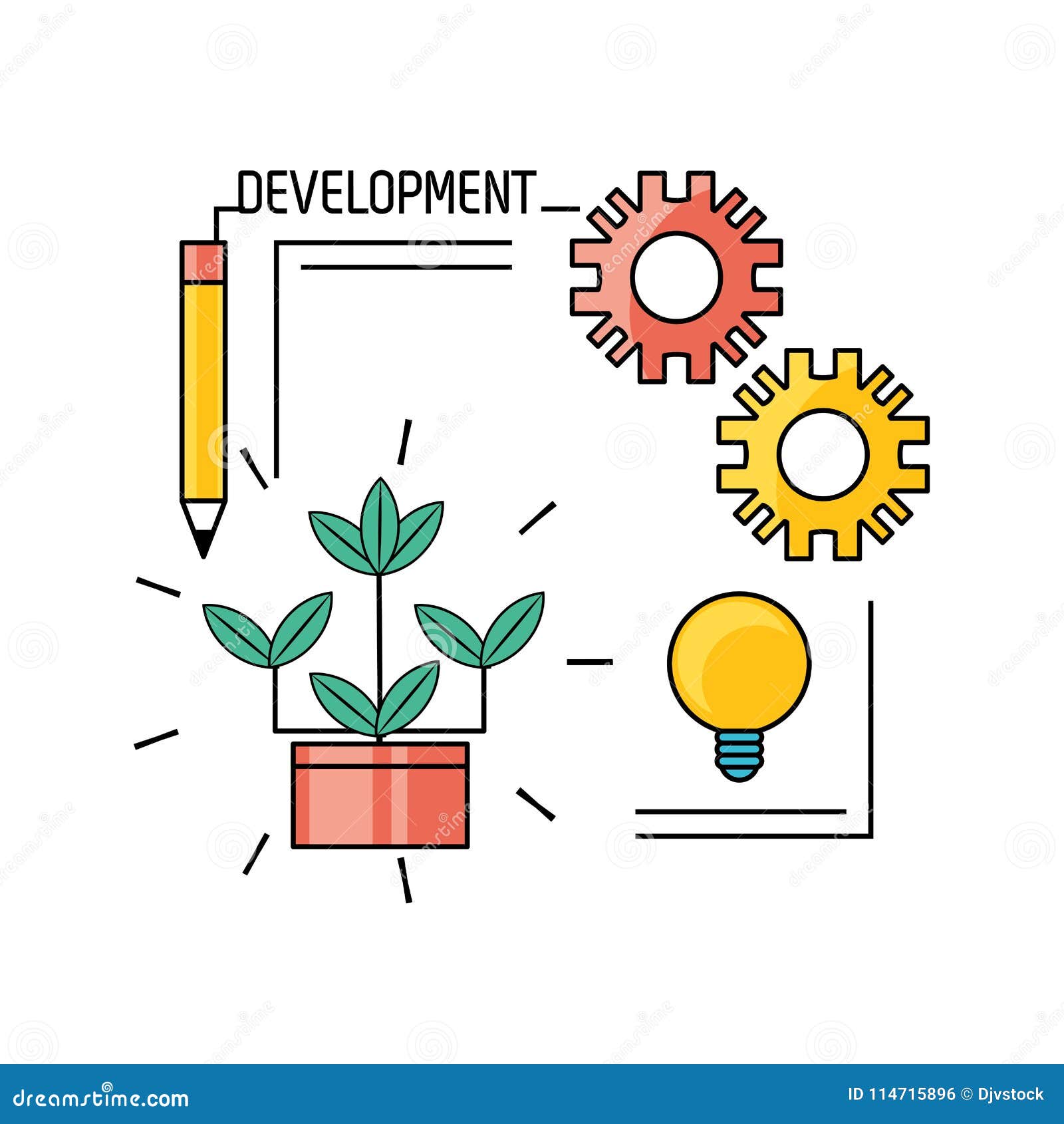 Development Process and Social Teamwork Data Stock Vector ... Development Process and Social Teamwork Data Stock Vector ...