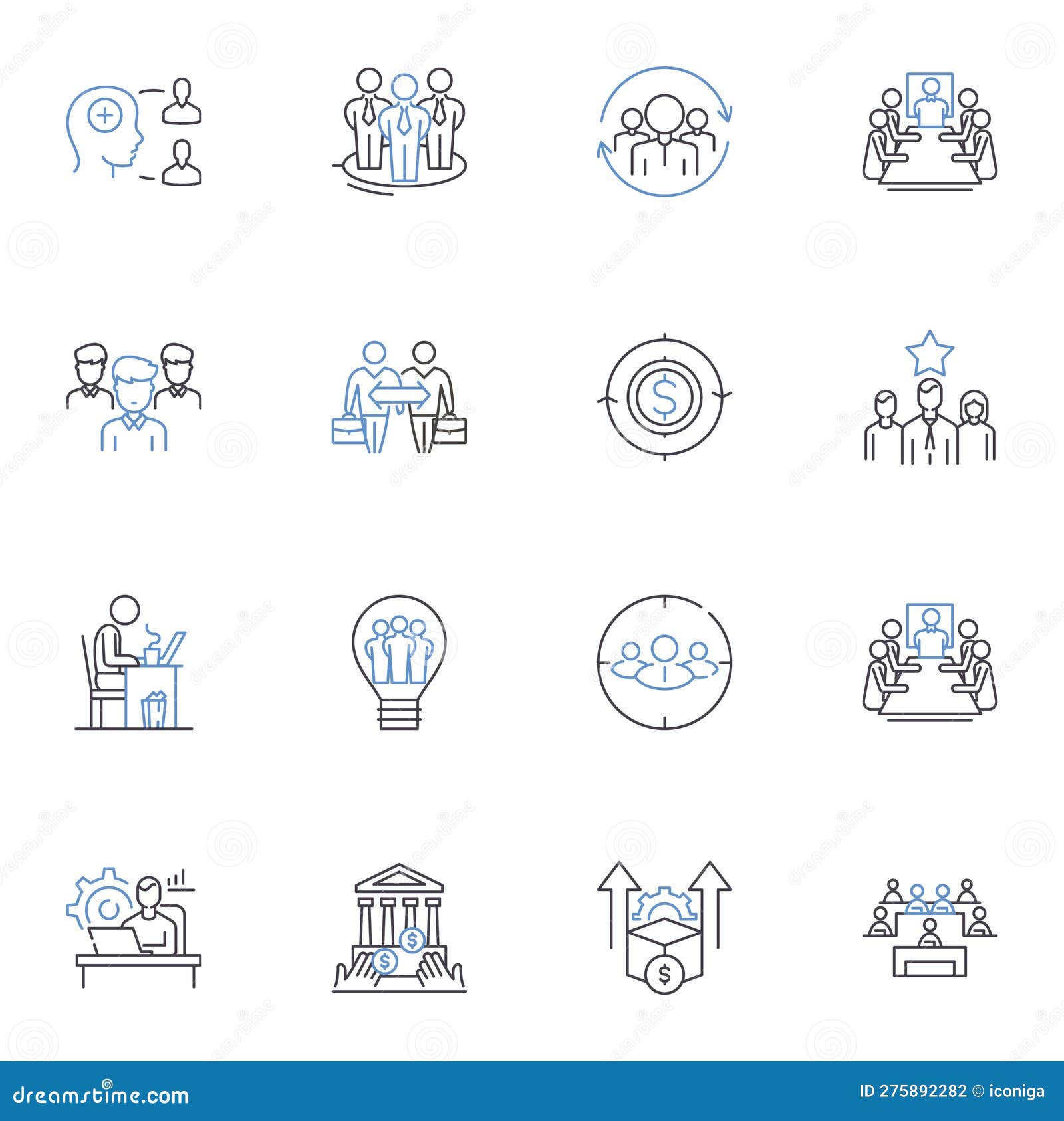 Development and Progress Line Icons Collection. Innovation, Strategy ...