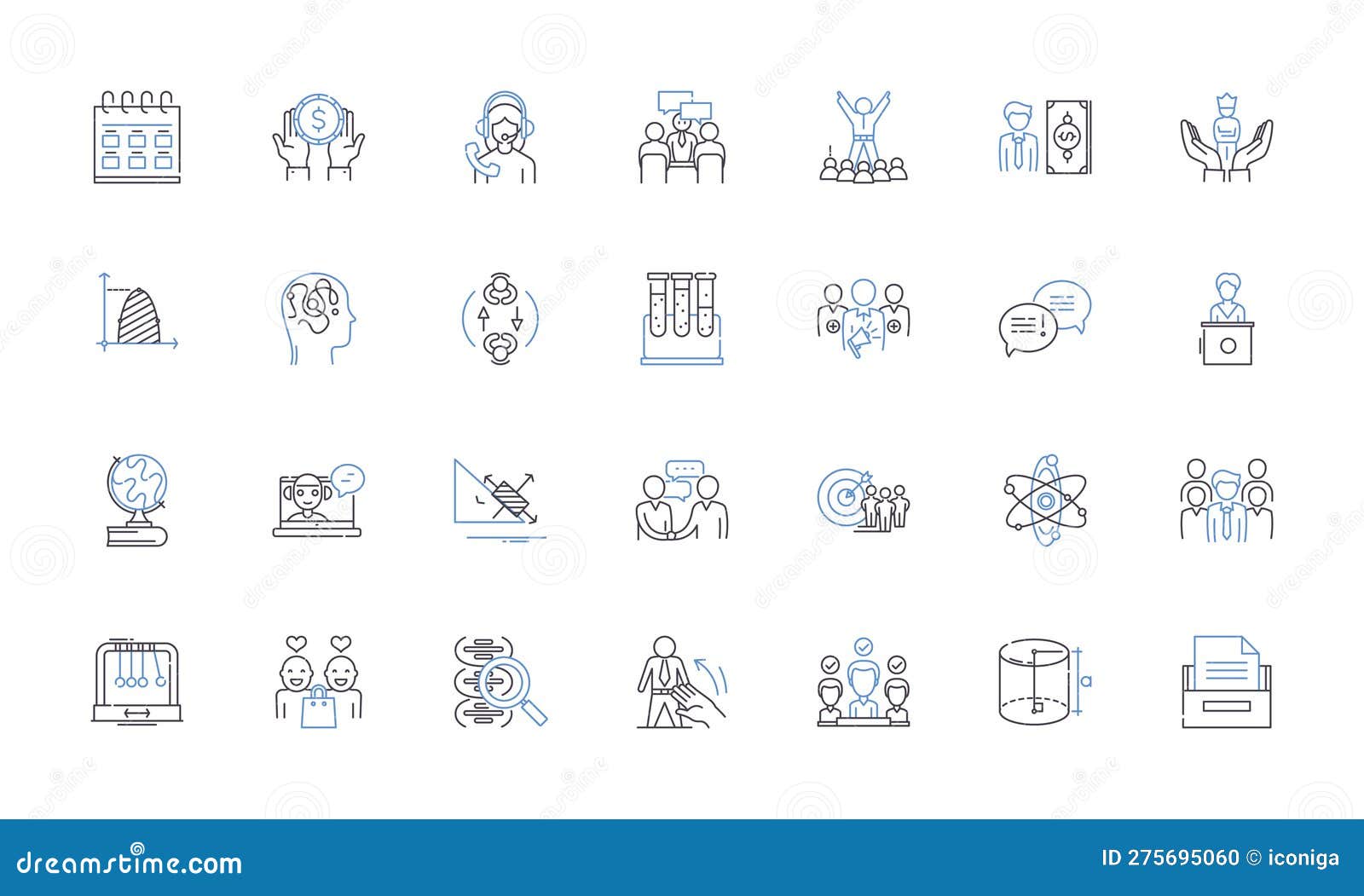 Development and Progress Line Icons Collection. Innovation, Advancement ...