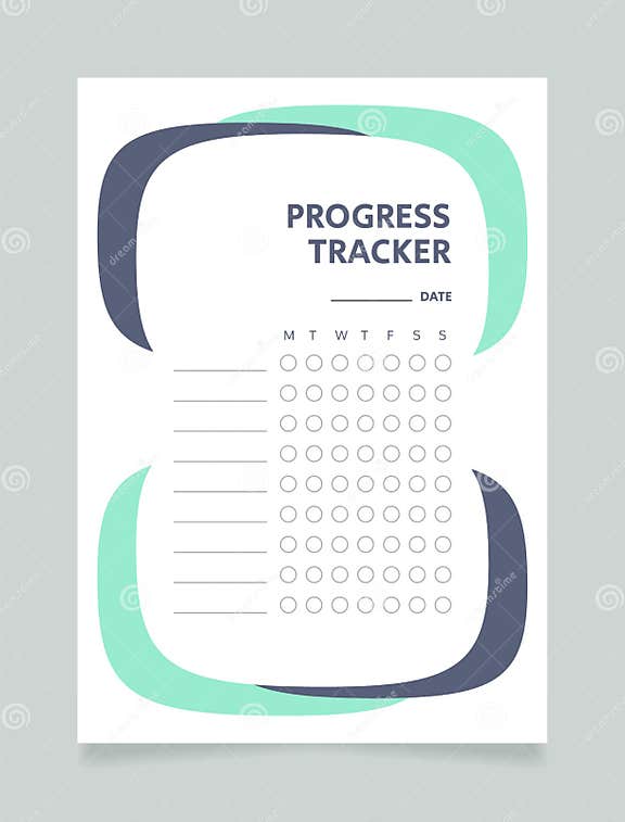 Development Progress Tracker Worksheet Design Template Stock Vector ...
