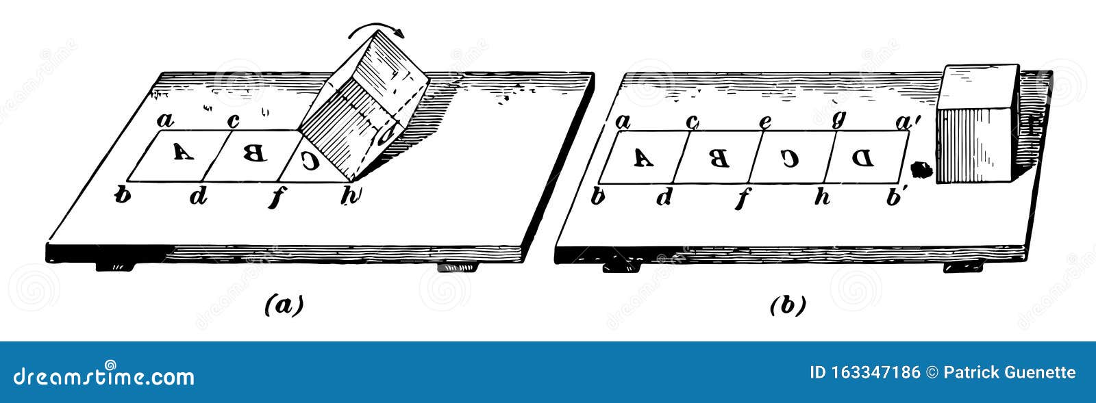 Development of Rectangular Prism Vintage Illustration Stock Vector ...