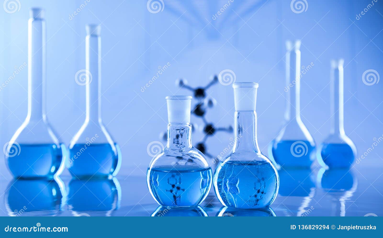 Development, Scientific Glassware for Chemical Experiment Stock Photo ...