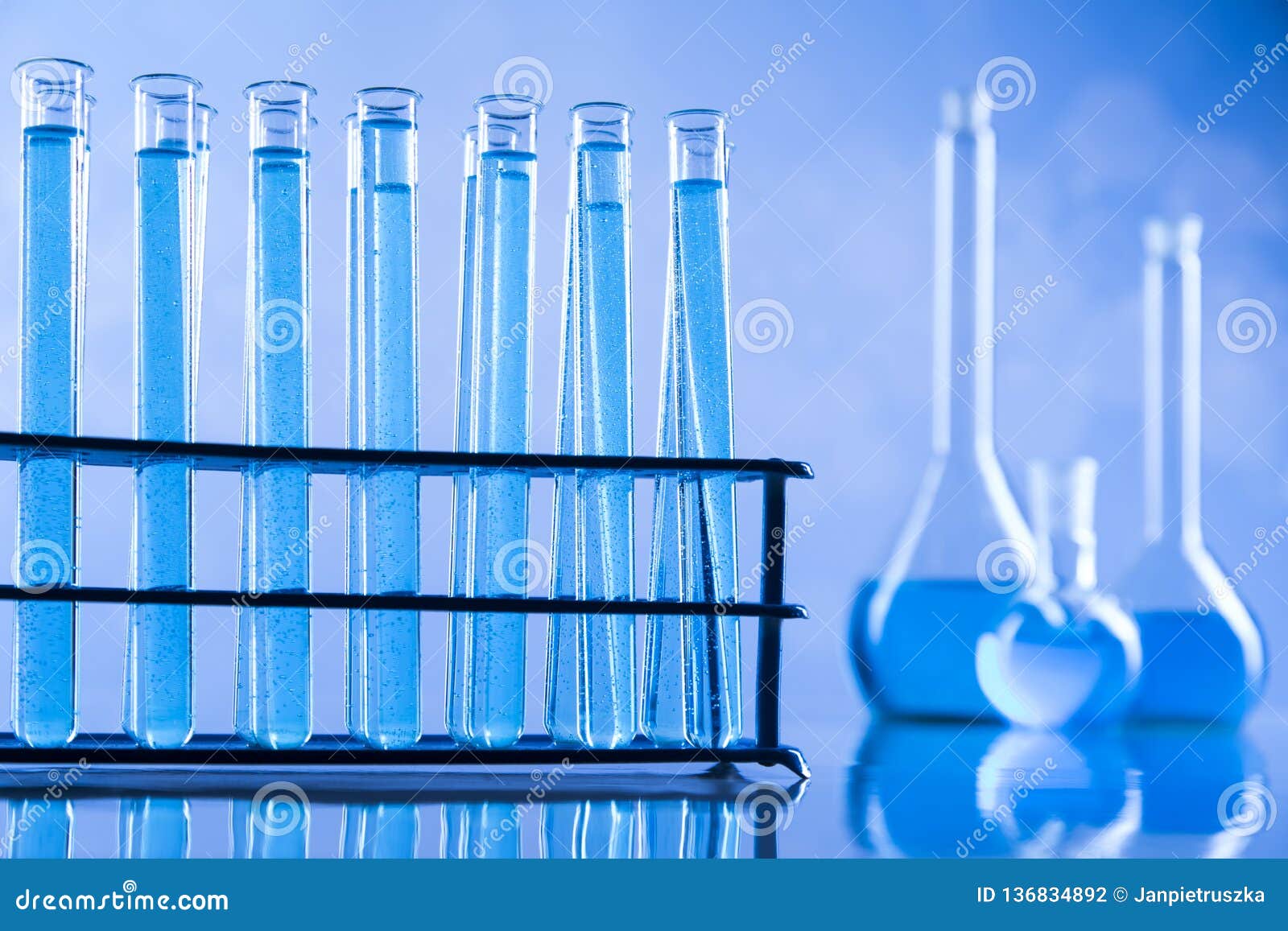 Development, Scientific Glassware for Chemical Experiment Stock Photo ...