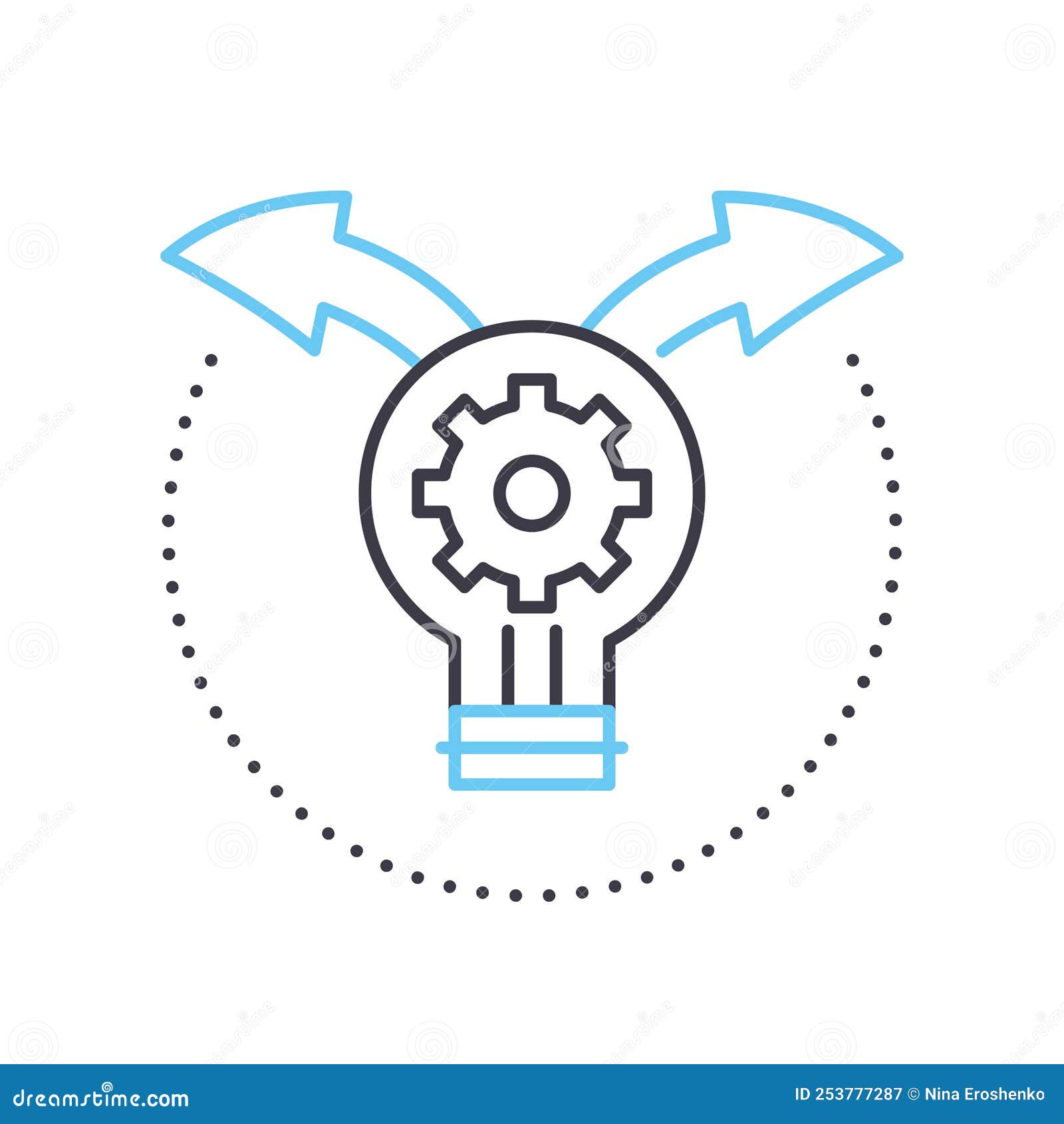 Development Solutions Line Icon, Outline Symbol, Vector Illustration ...