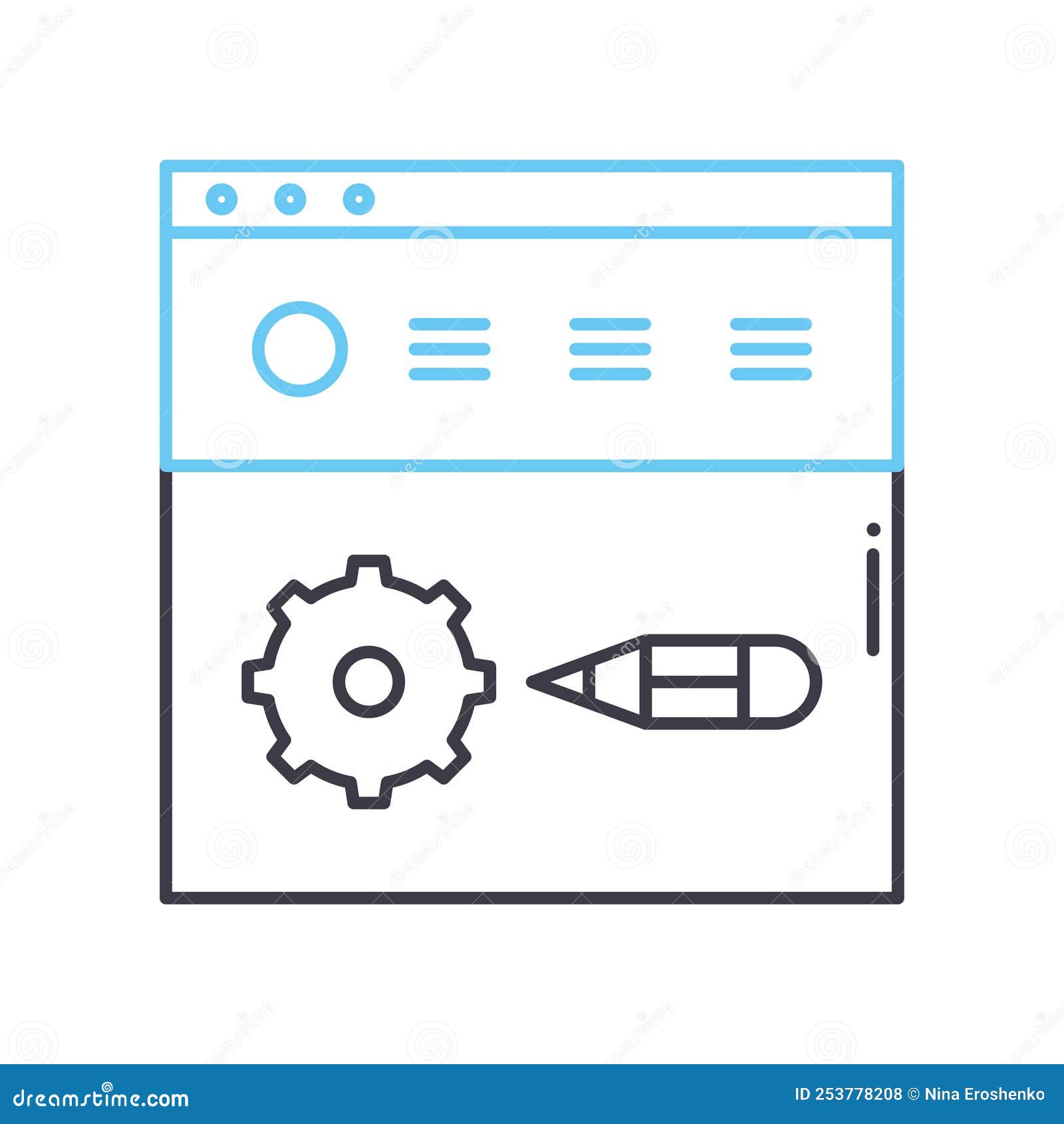 Development Solutions Line Icon, Outline Symbol, Vector Illustration ...