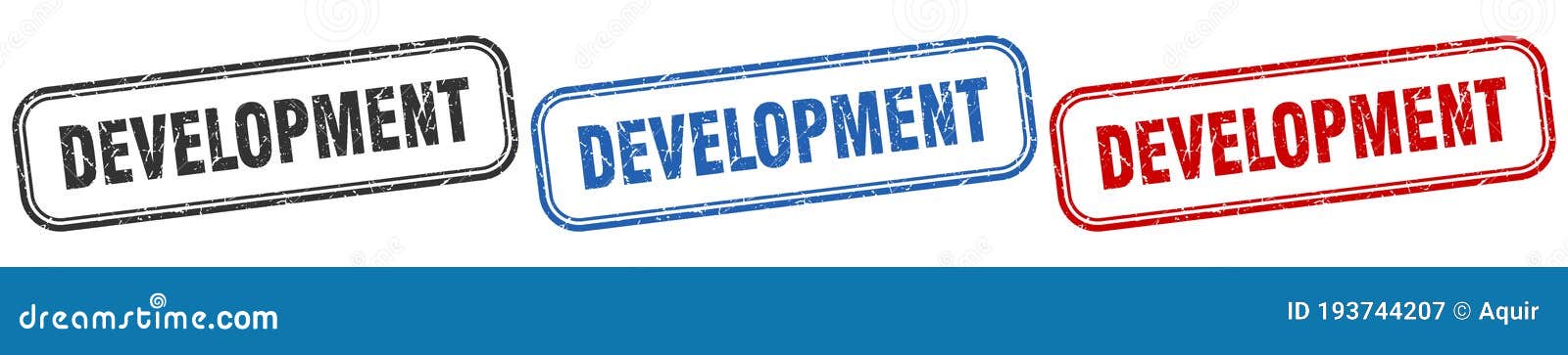 Development Square Isolated Sign Set. Development Stamp Stock Vector ...