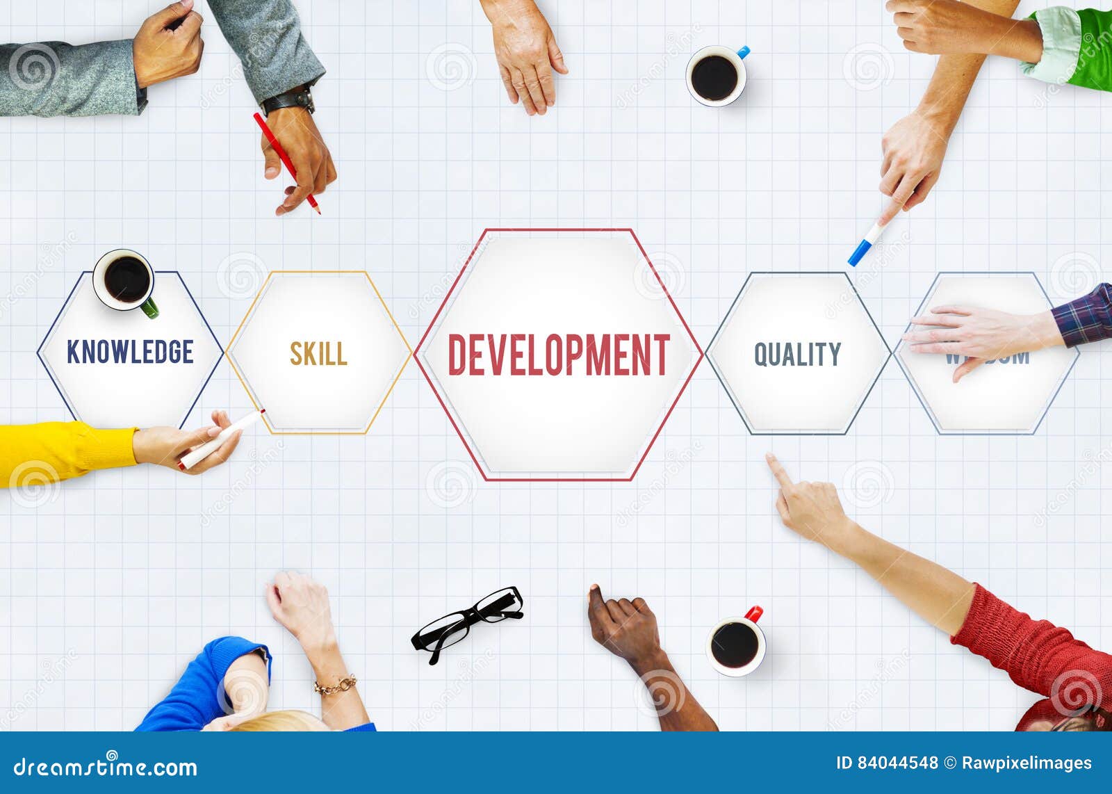 Development Success Training Geometric Forms Graphic Stock Photo ...