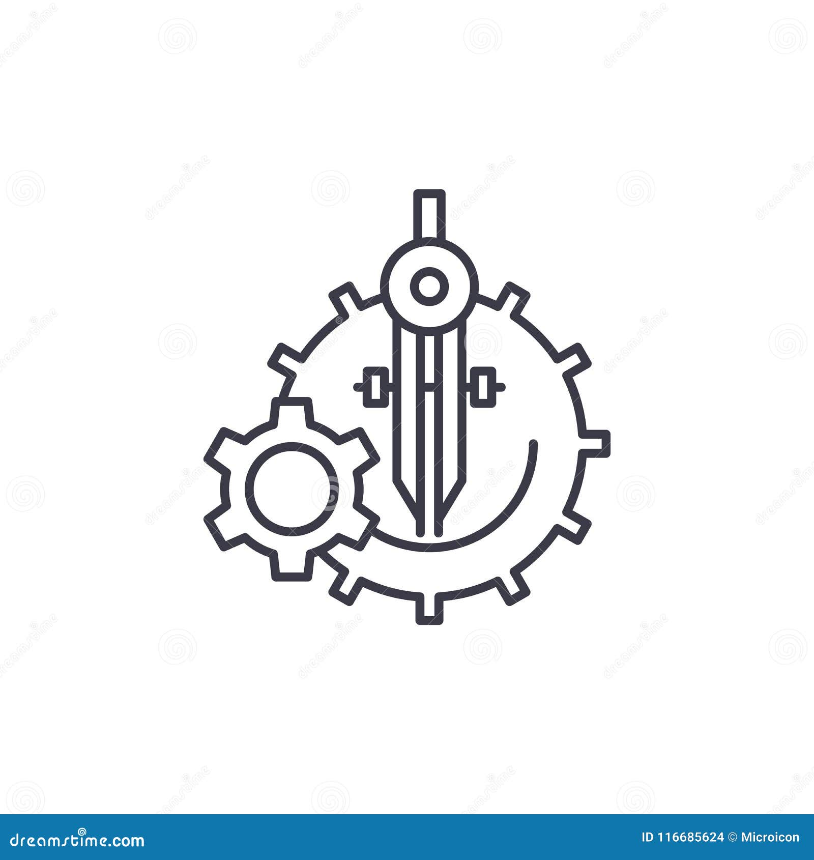 Development System Linear Icon Concept. Development System Line Vector ...