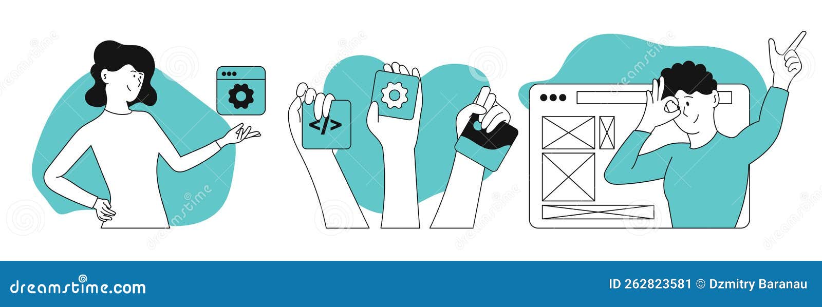 Development Team Vector Illustration Concept. Business Development and ...