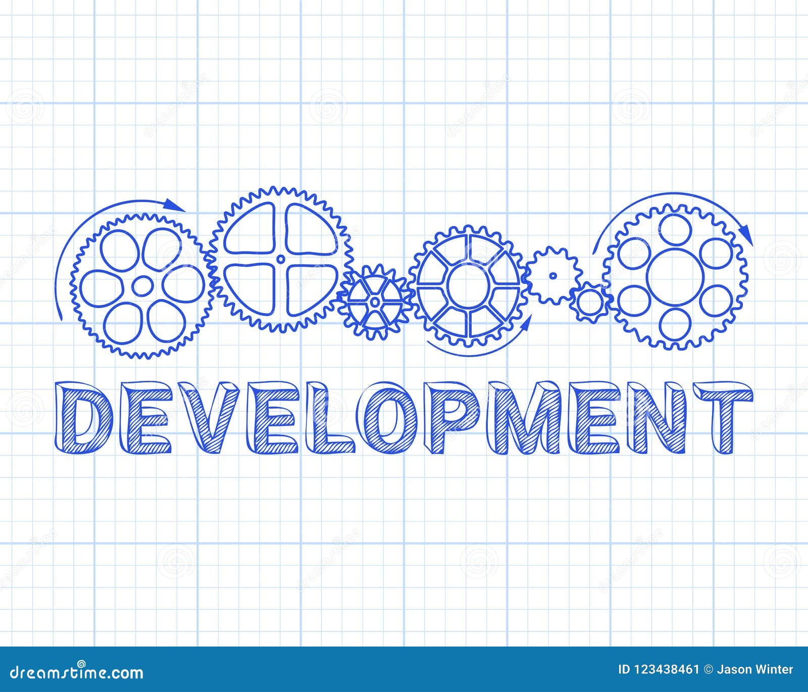 Development Graph Paper stock vector. Illustration of text - 123438461