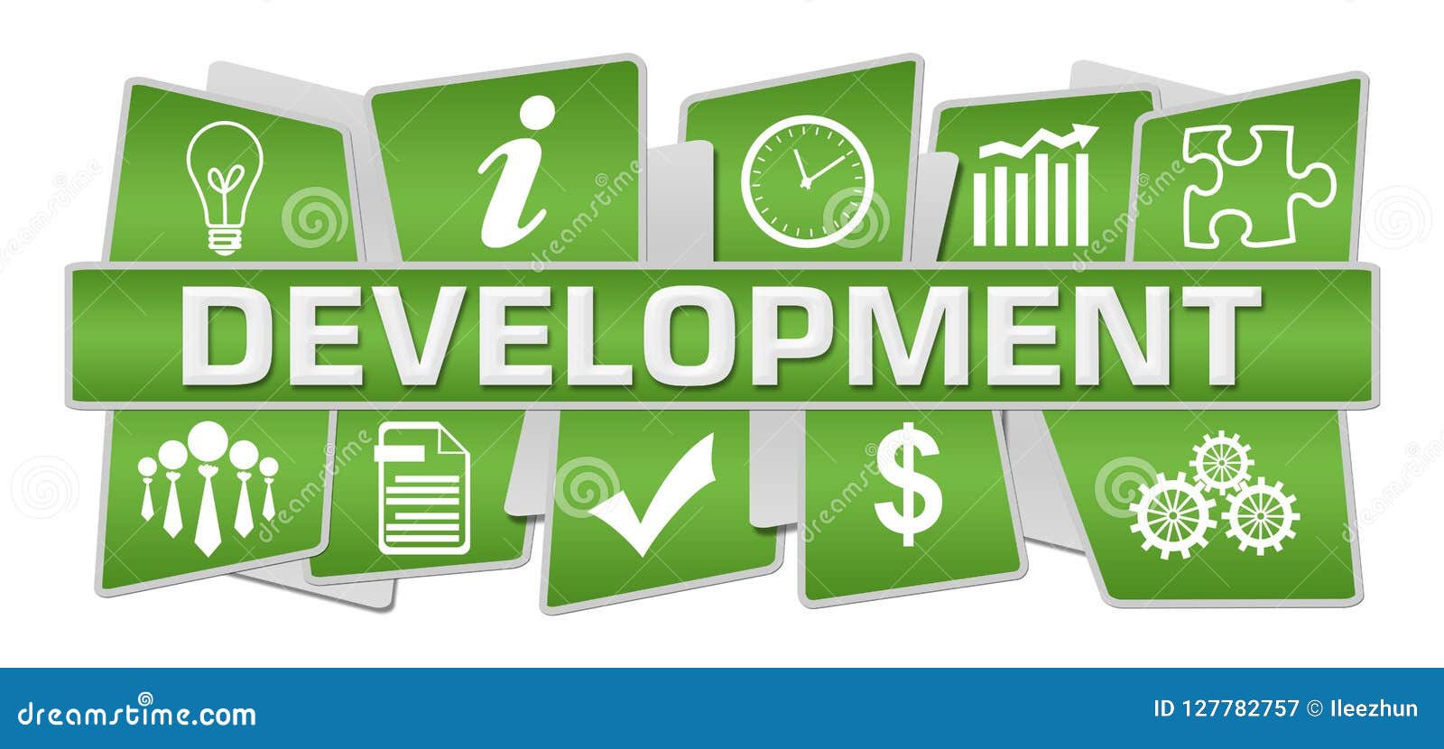 Development Green Symbols Top Bottom Stock Illustration - Illustration ...
