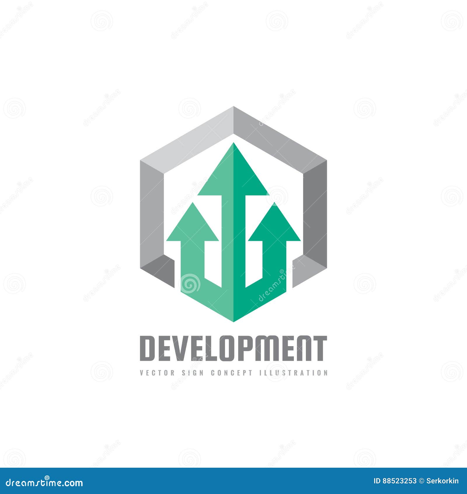 Development - Vector Business Logo Template Concept Illustration ...
