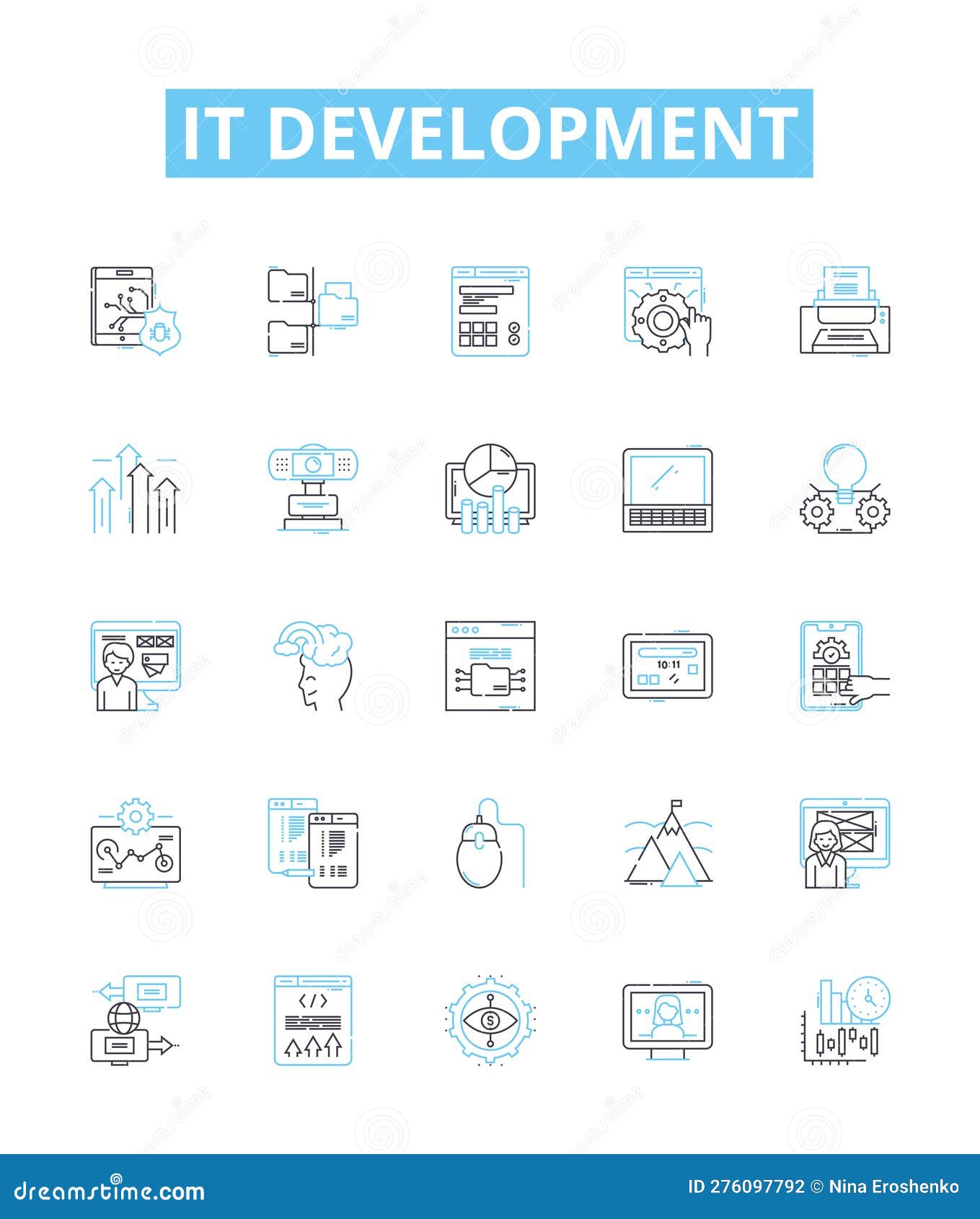 It Development Vector Line Icons Set. it, Development, Software, Coding, Engineering, Program ...