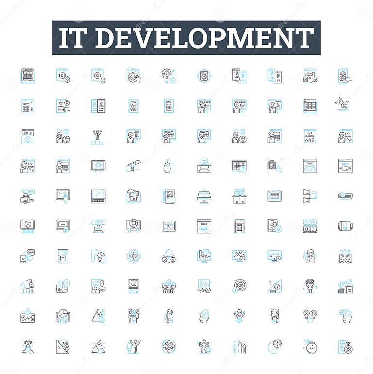 It Development Vector Line Icons Set. it, Development, Software, Coding ...