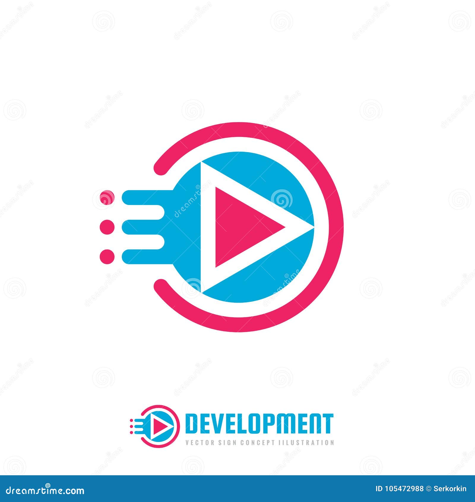 Development - Vector Logo Template Concept Illustration. Abstract Arrow ...