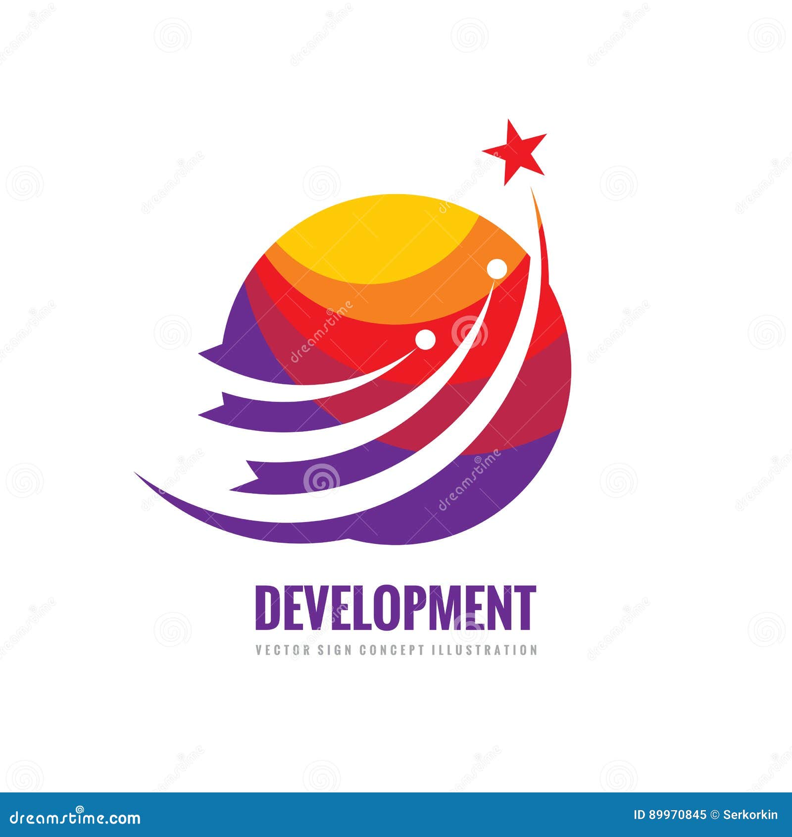 Development - Vector Logo Template Illustration. Globe with Orbits ... Development - Vector Logo Template Illustration. Globe with Orbits ...