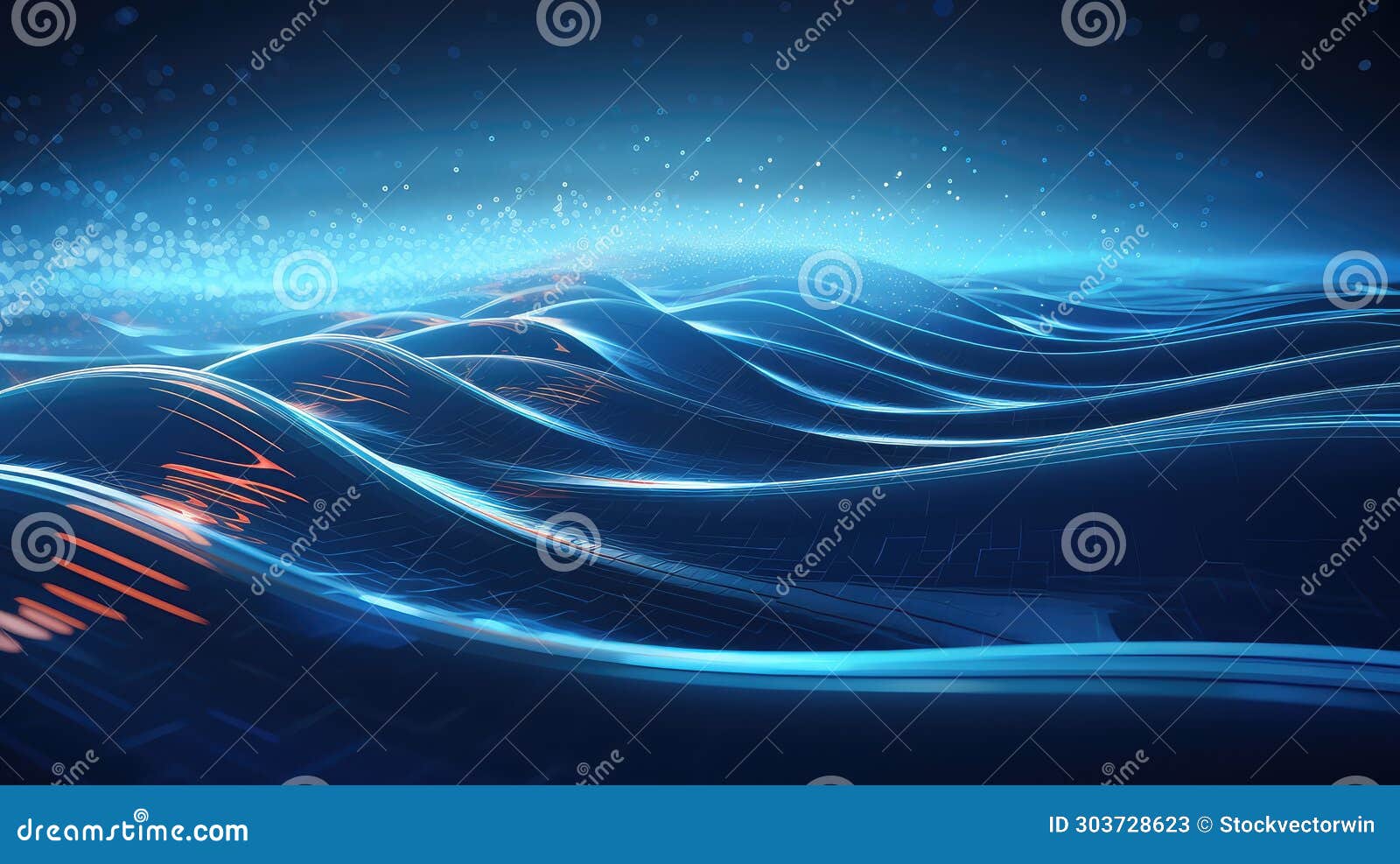Development Wave Technology Background Stock Illustration ...