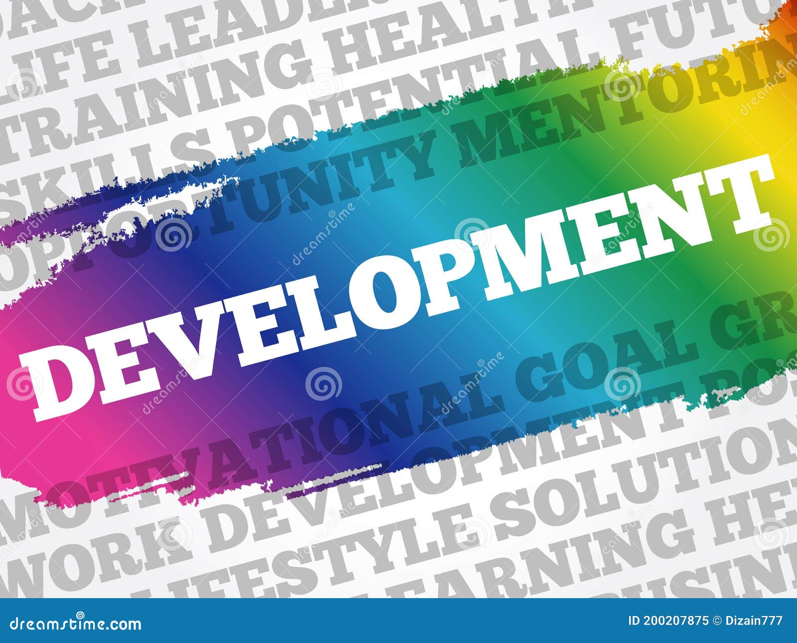 Development Word Cloud Collage Stock Illustration - Illustration of ...