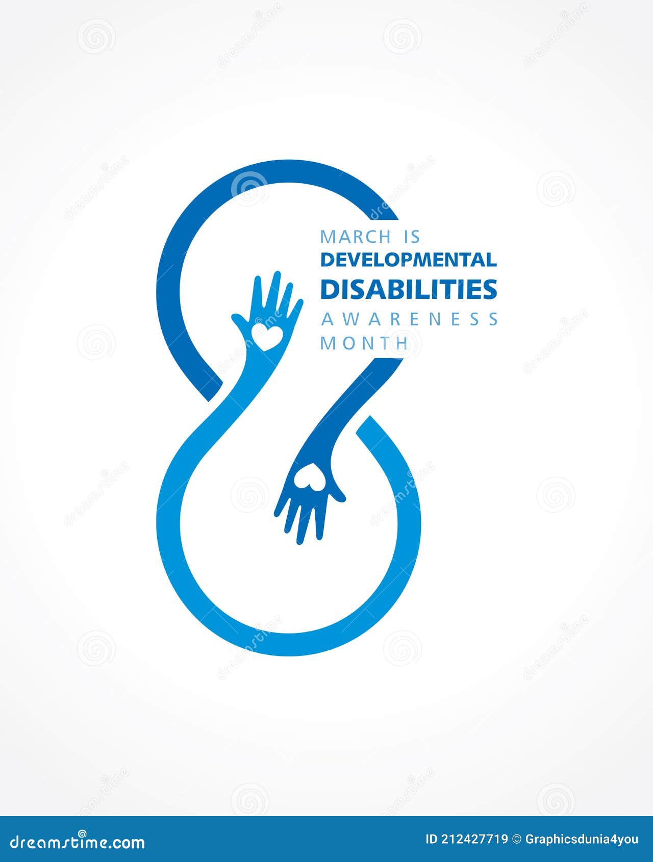 National Developmental Disabilities Awareness Month. Vector ...