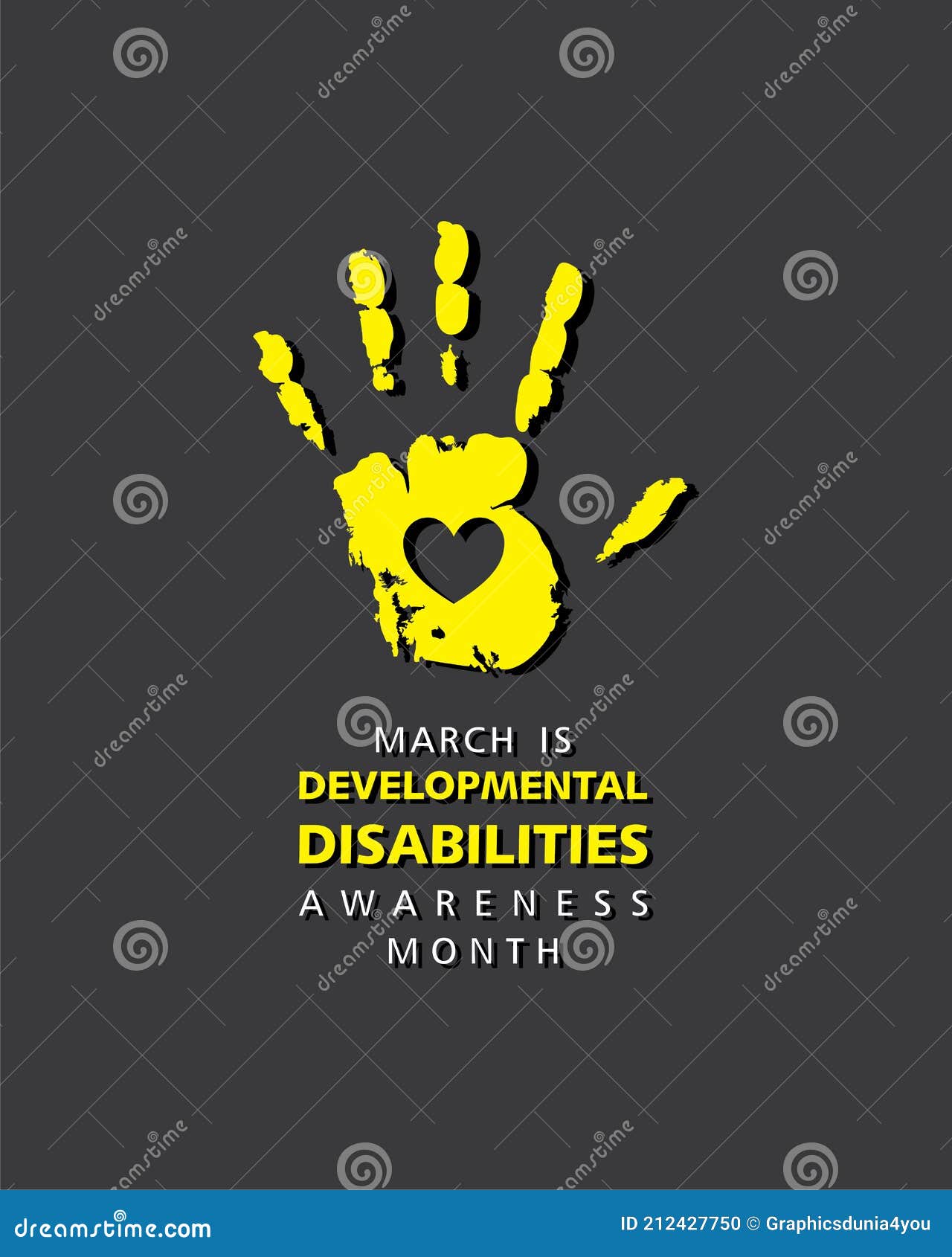 National Developmental Disabilities Awareness Month. Vector ...