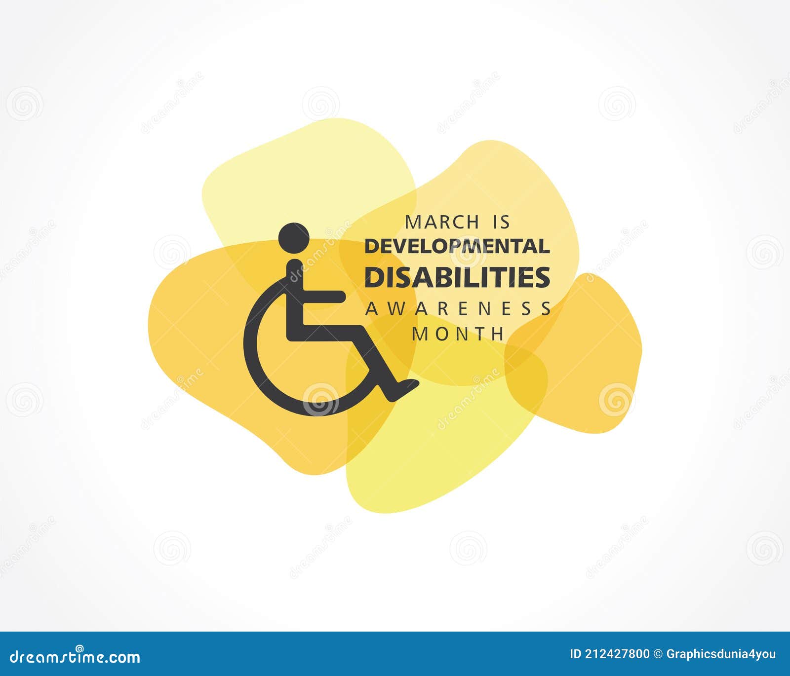 National Developmental Disabilities Awareness Month. Vector ...