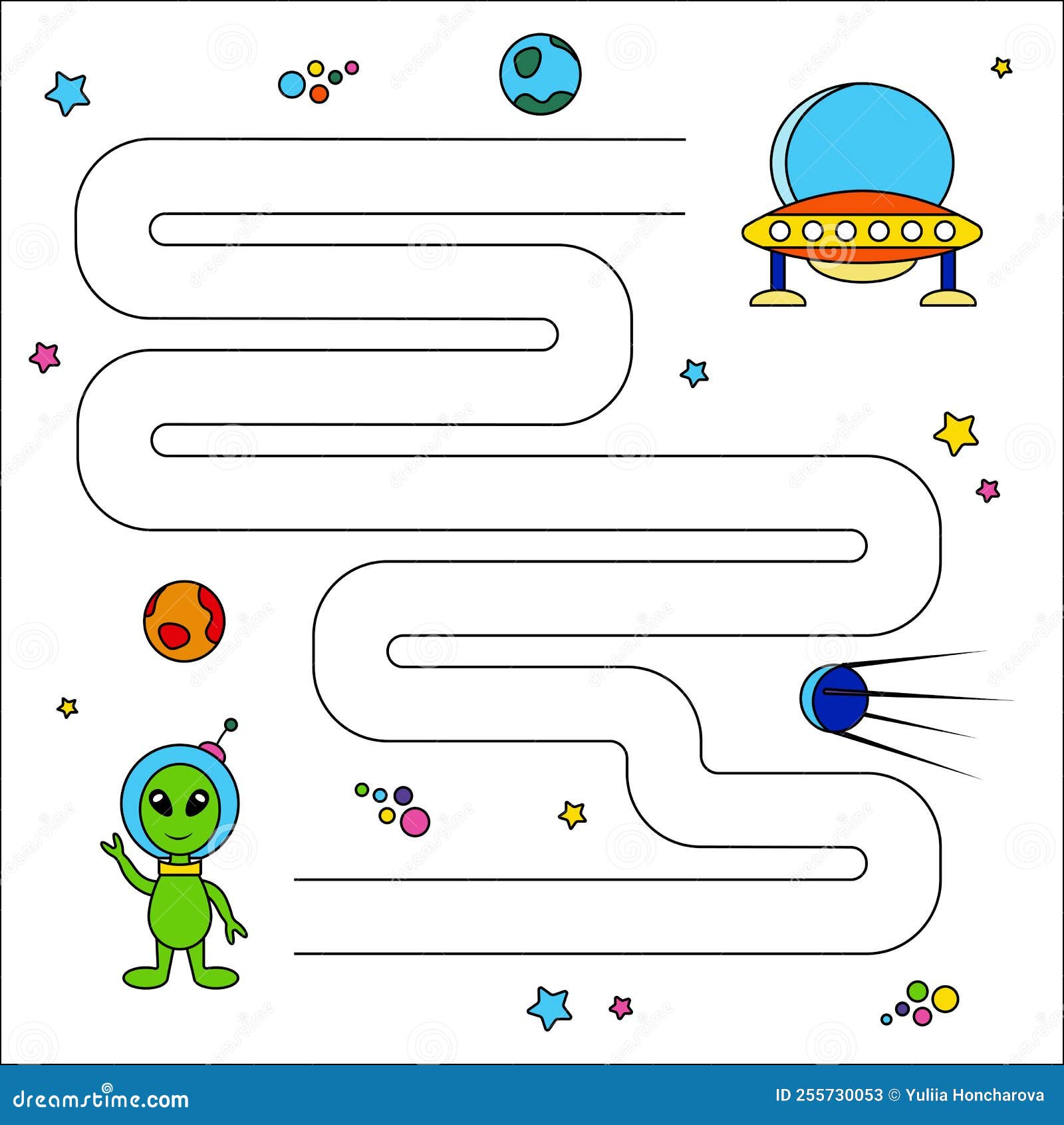 Developmental Labyrinth Task for Pre-school Children. Stock Vector ...